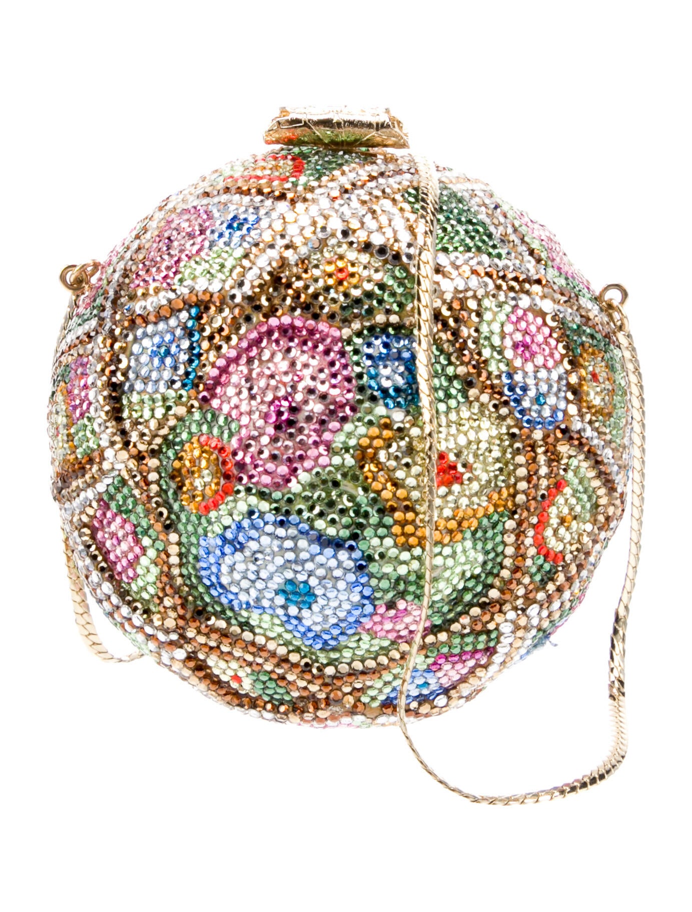 Judith Leiber Crystal Embellished Evening Bag w/Tags - Green Evening ...