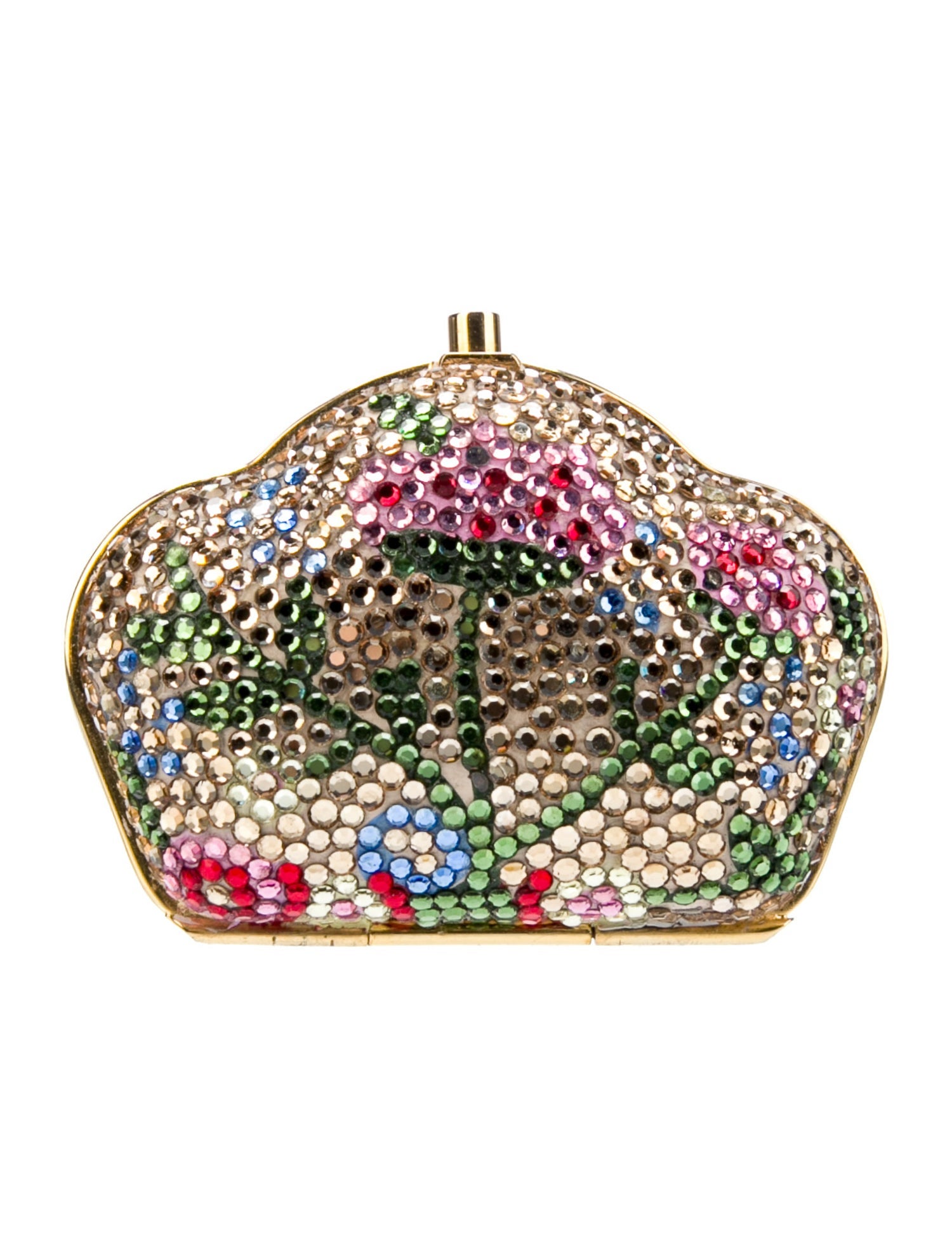 Judith Leiber Lion Head Minaudiere Evening Bag - Gold Evening Bags ...