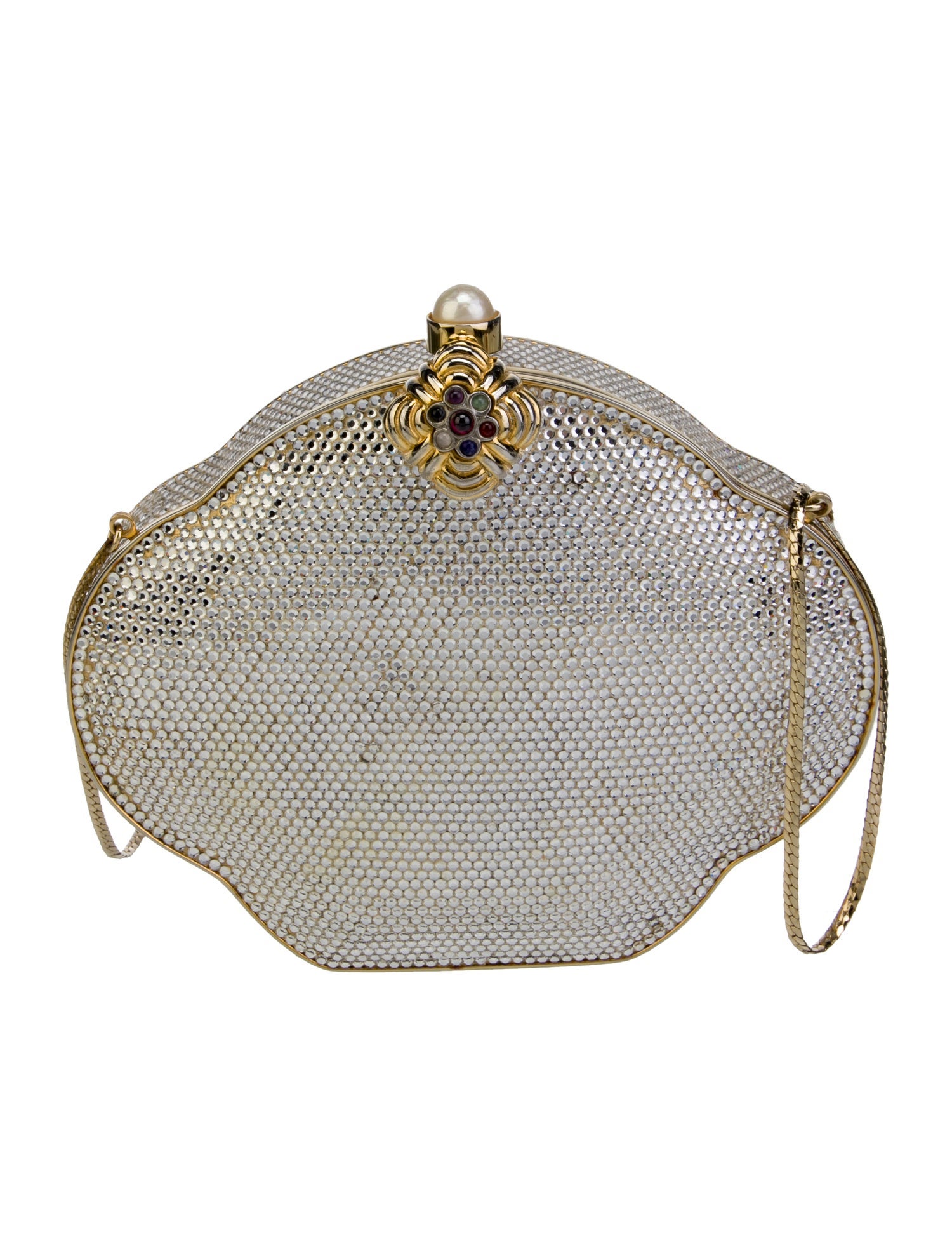 Judith Leiber Embellished Patterned Clucth - Red Evening Bags, Handbags ...