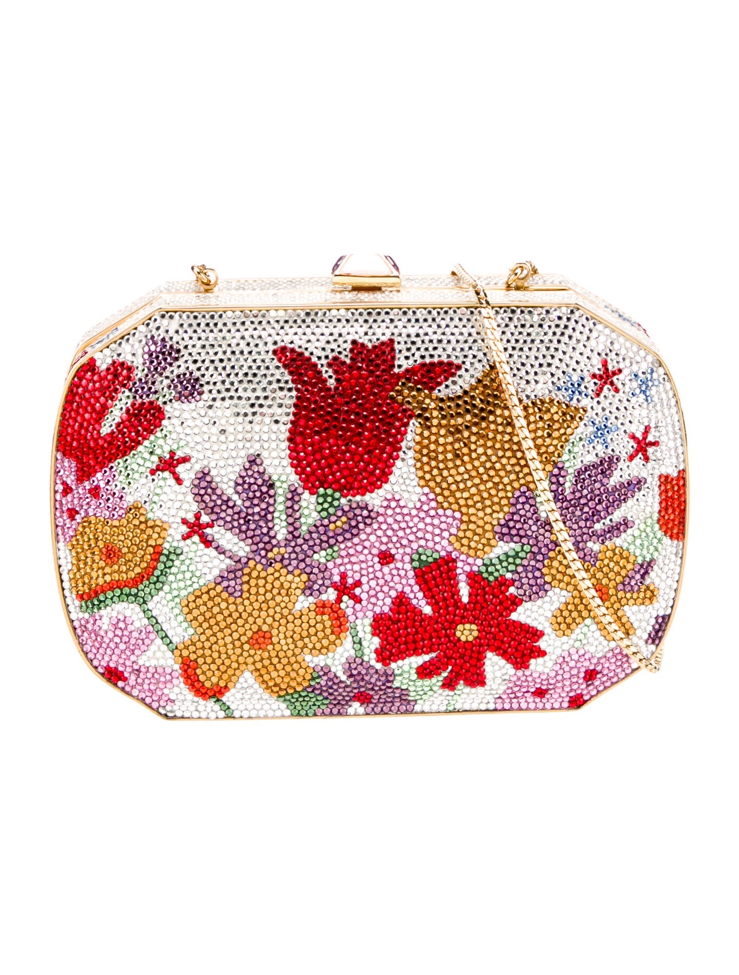 Judith Leiber Crystal Embellishment Clutch w/Tags - Black Clutches ...