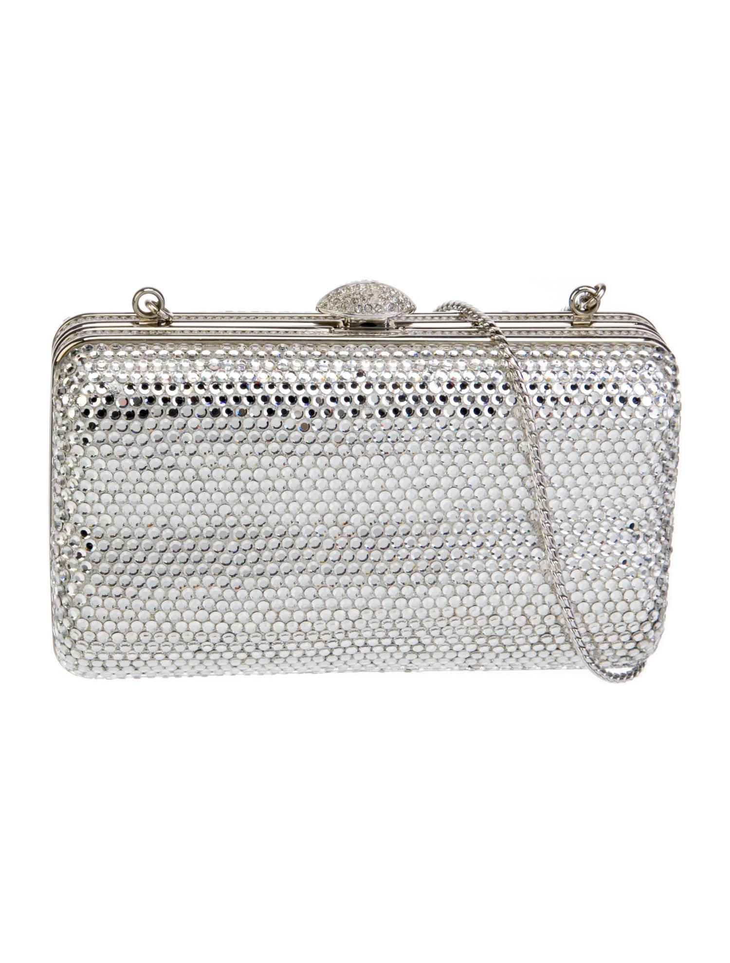 Judith Leiber Crystal Clutch - Silver Clutches, Handbags - JUD64713 ...