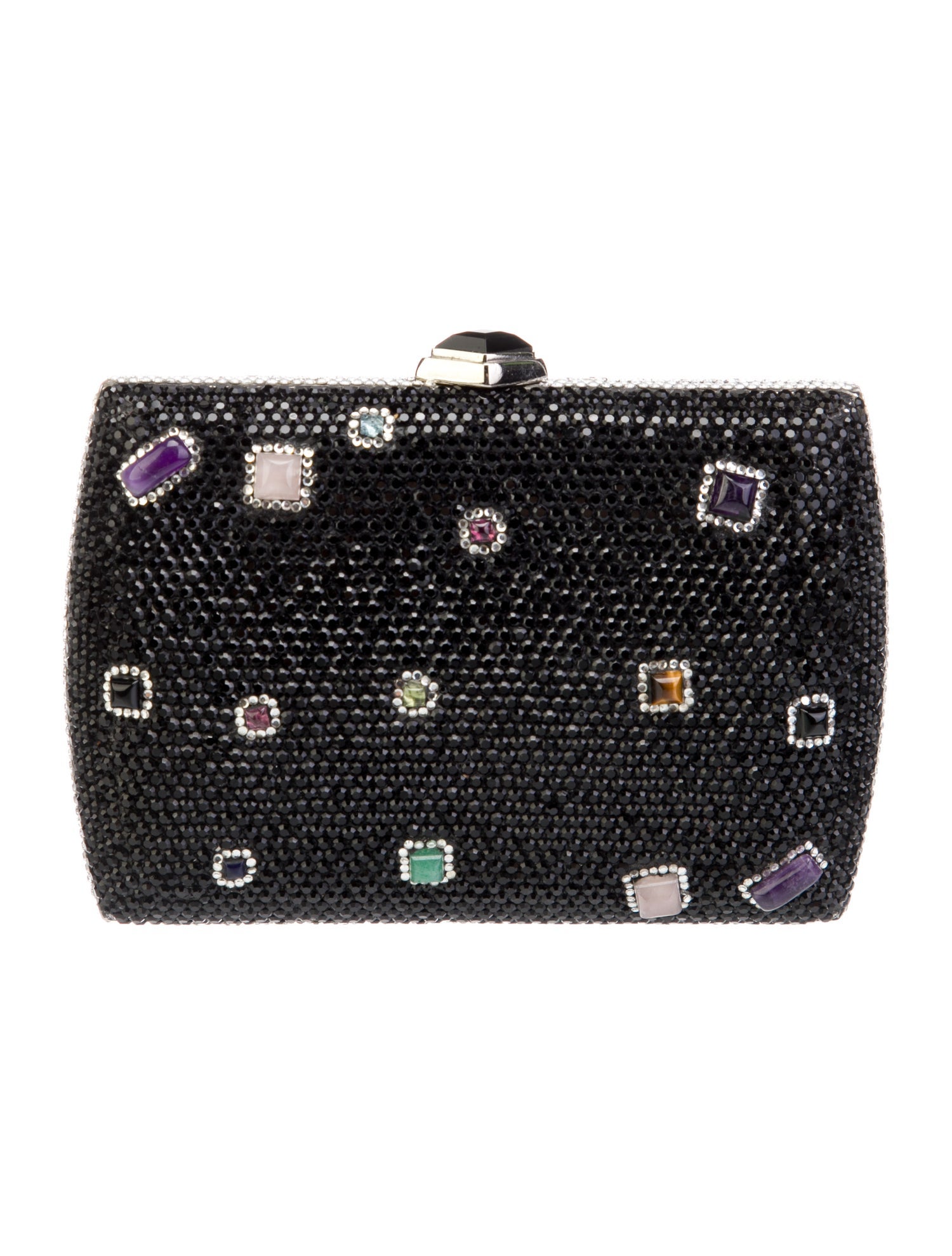 Judith Leiber Crystal Embellished Strass Evening Bag - Black Evening ...