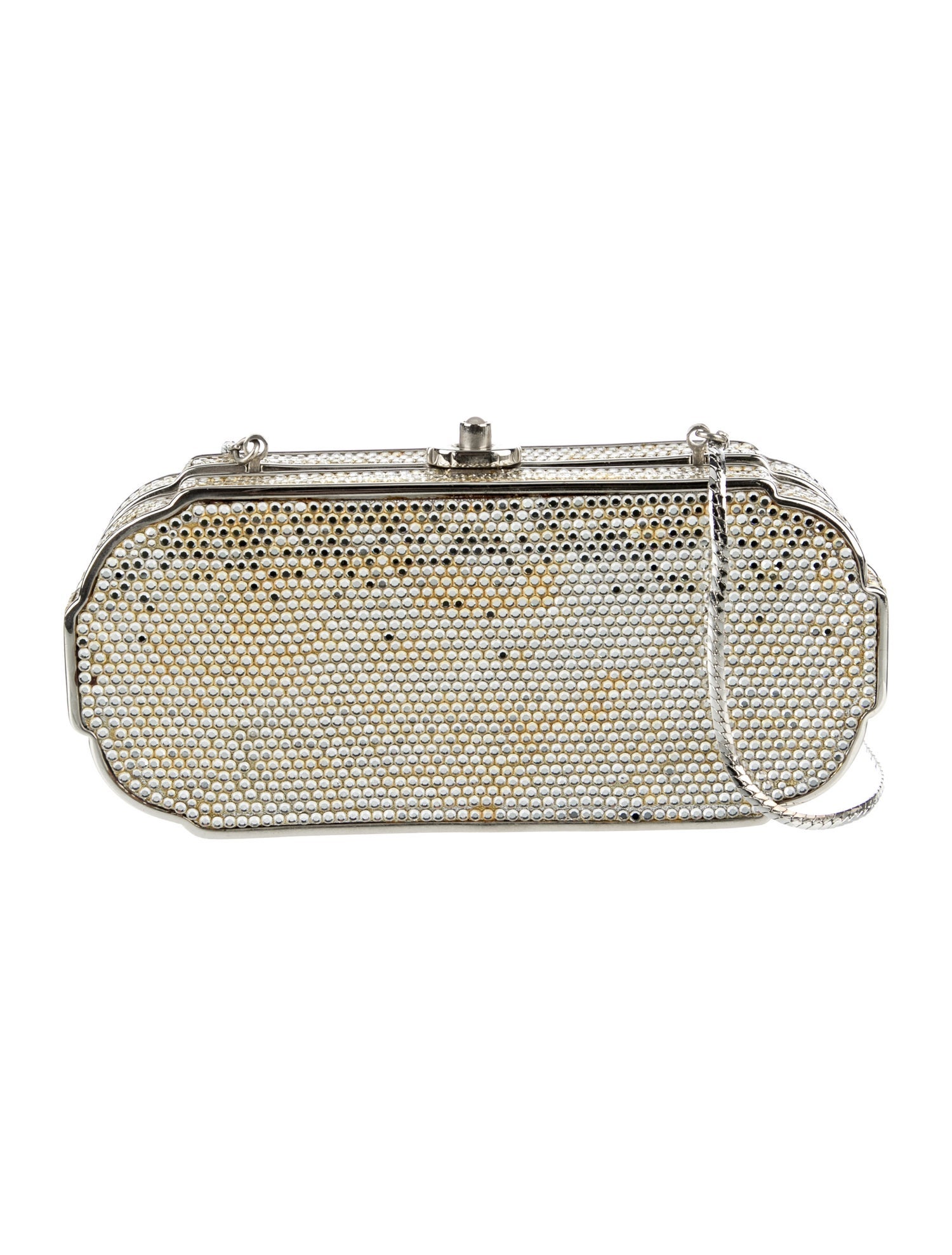 Judith Leiber Crystal Embellished Evening Bag - Silver Evening Bags ...