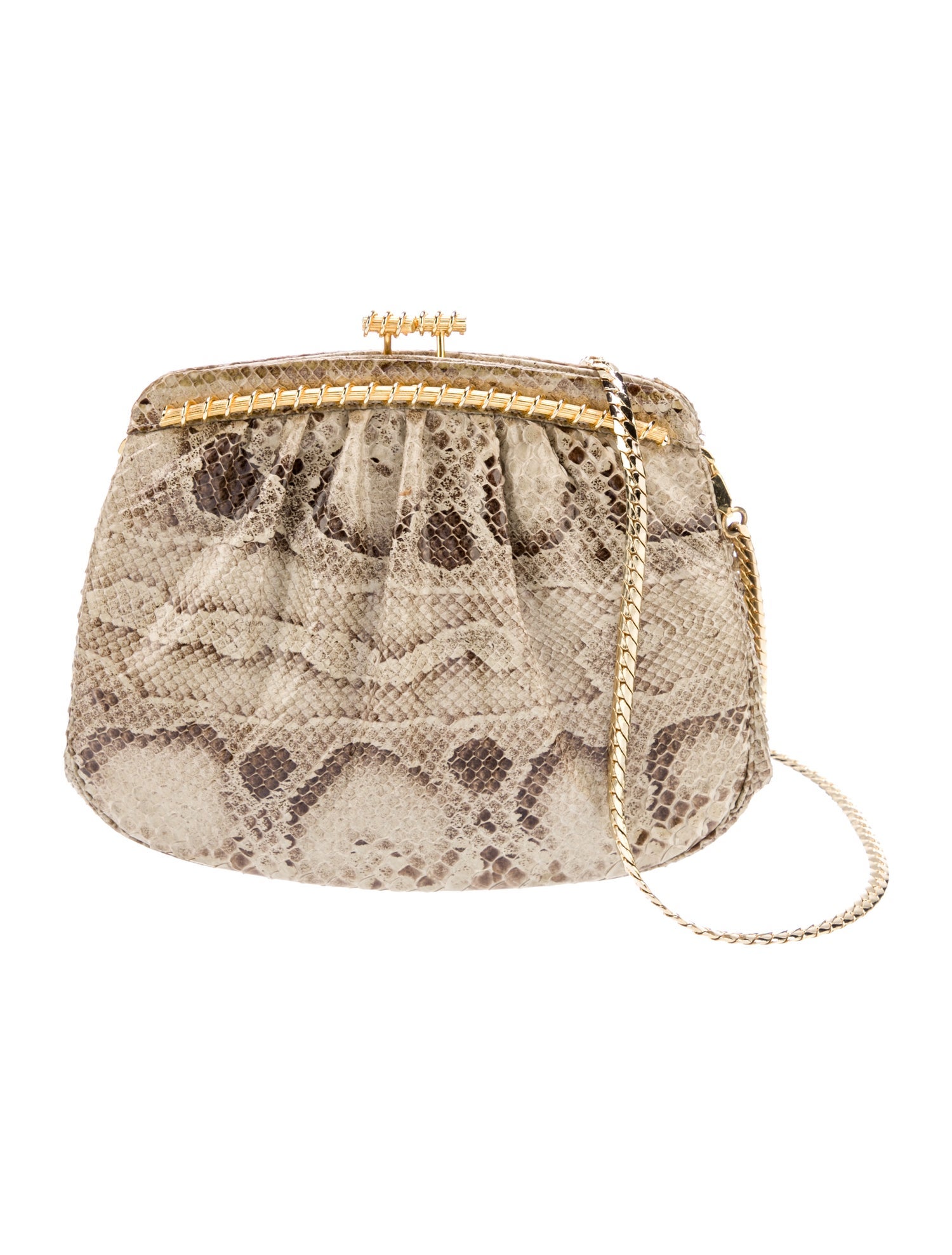 Carlos Falchi Snakeskin Crossbody Bag - Neutrals Crossbody Bags ...