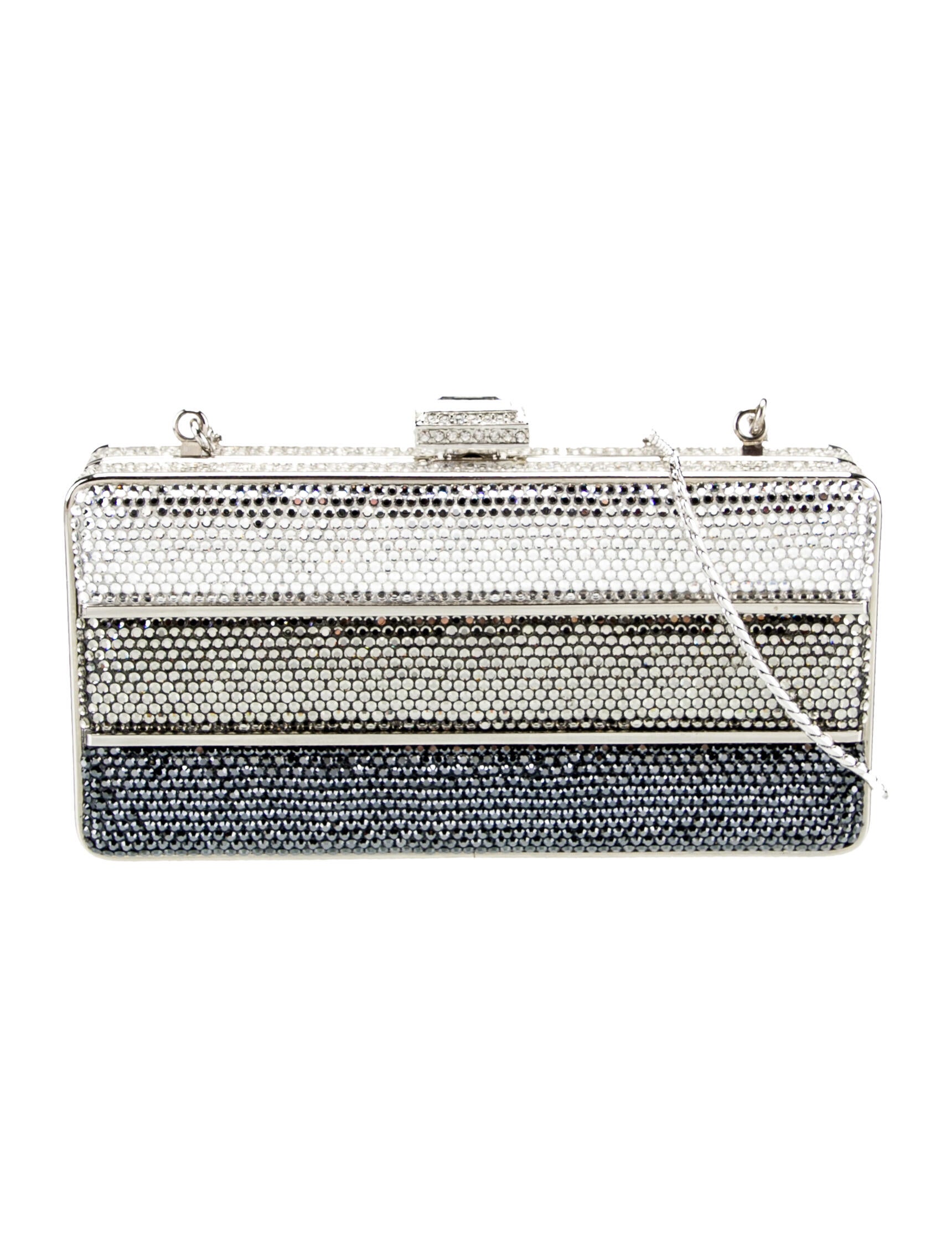 Judith Leiber Crystal Embellished Evening Bag - Silver Evening Bags ...