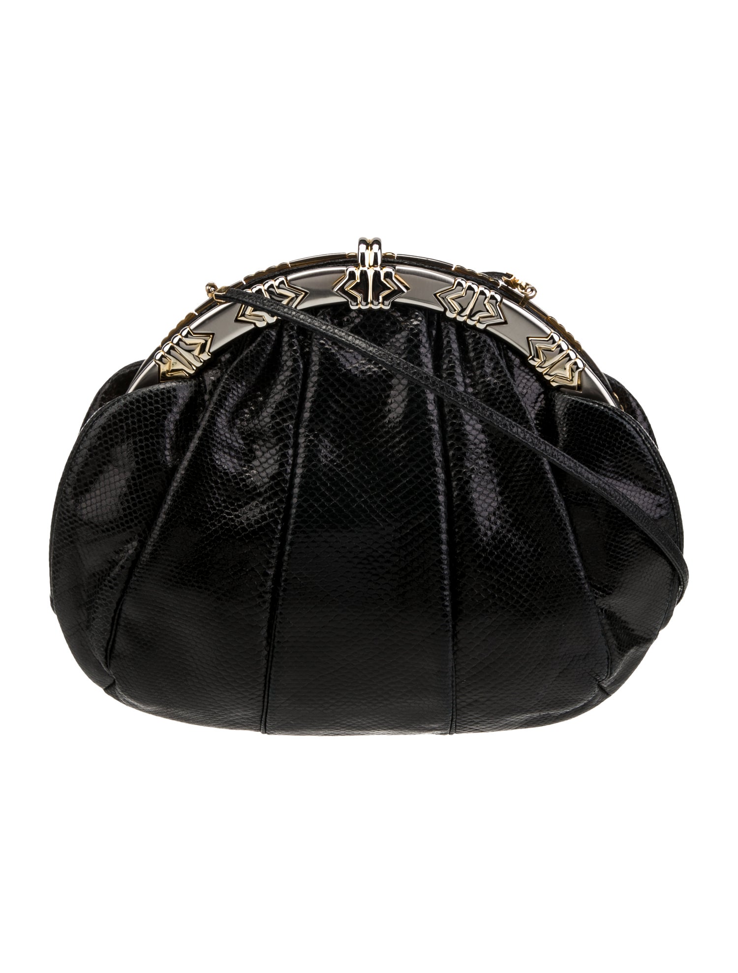 Judith Leiber Snakeskin Crossbody Bag - Black Shoulder Bags, Handbags ...