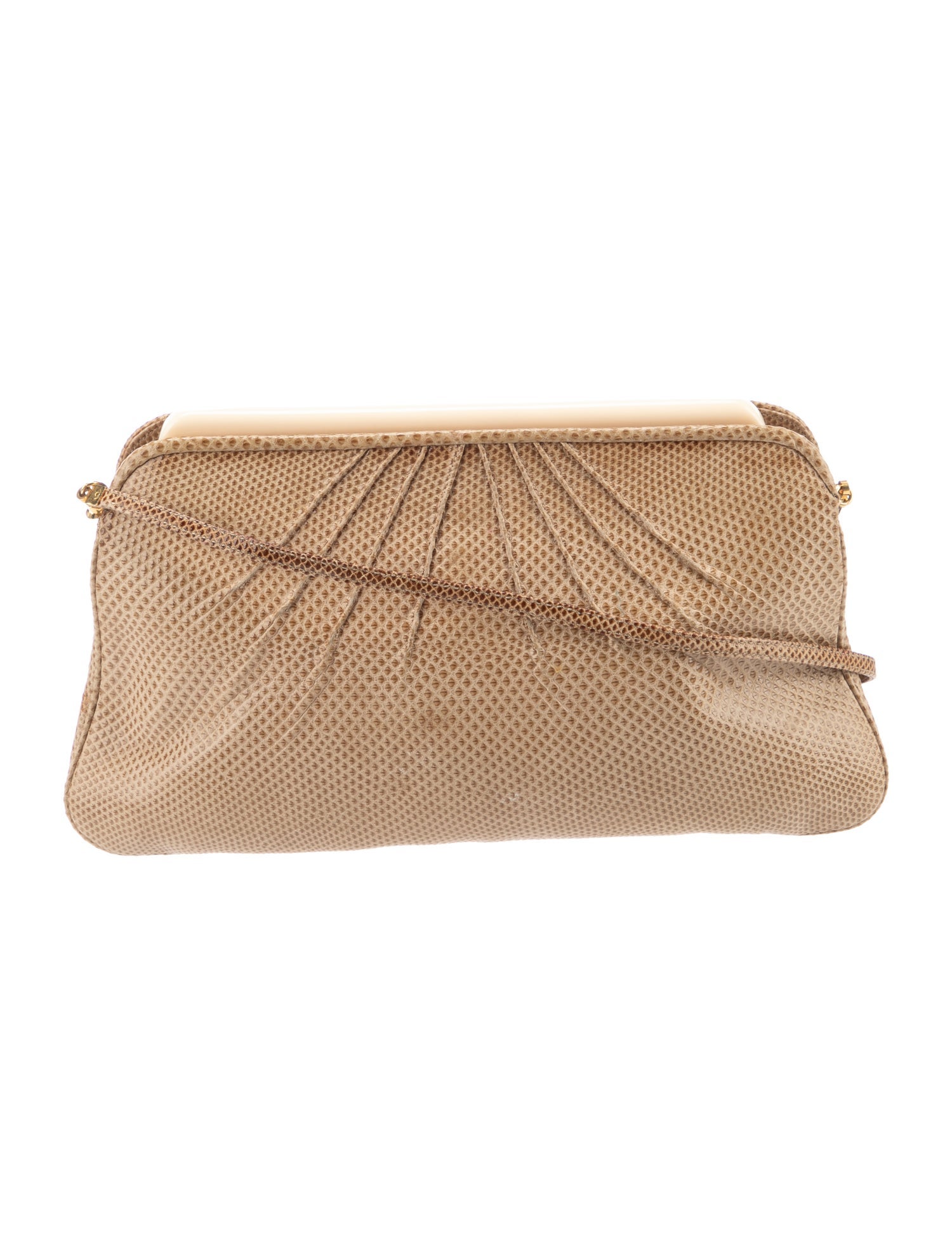 Judith Leiber Lizard Evening Bag - Neutrals Clutches, Handbags ...
