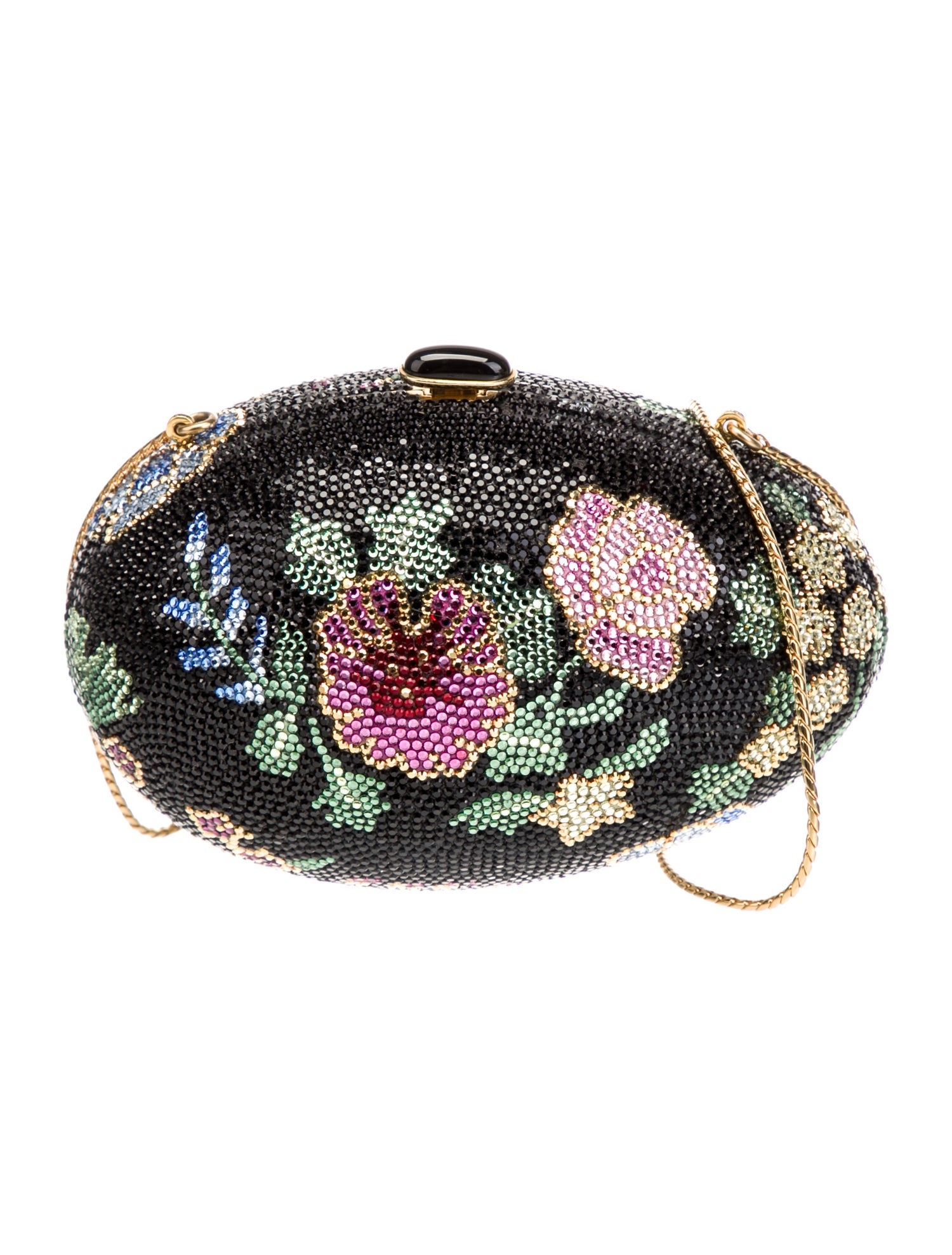 Judith Leiber Cat Crystal Evening Bag - Black Evening Bags, Handbags ...