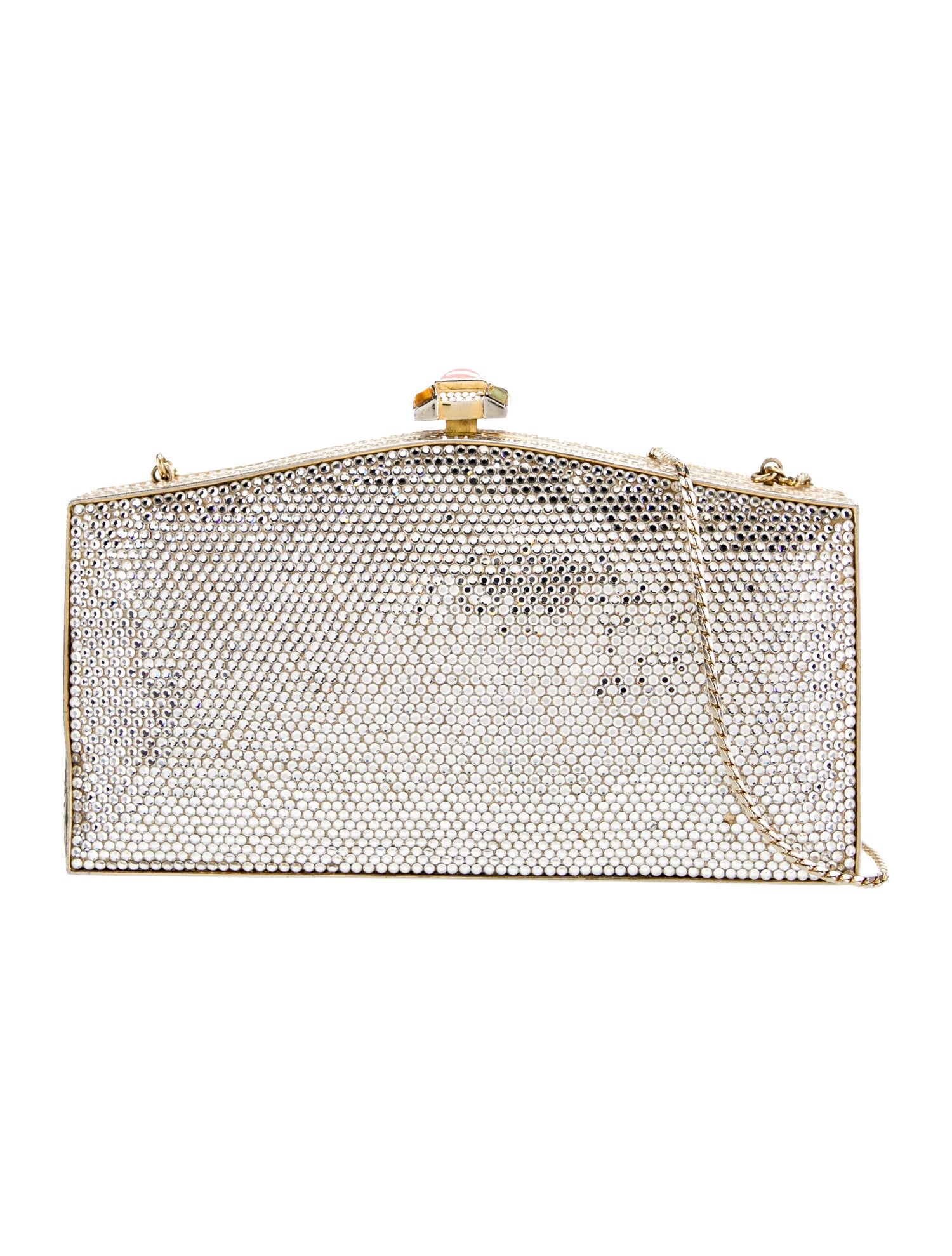 Judith Leiber Crystal Embellished Evening Bag - Silver Evening Bags ...