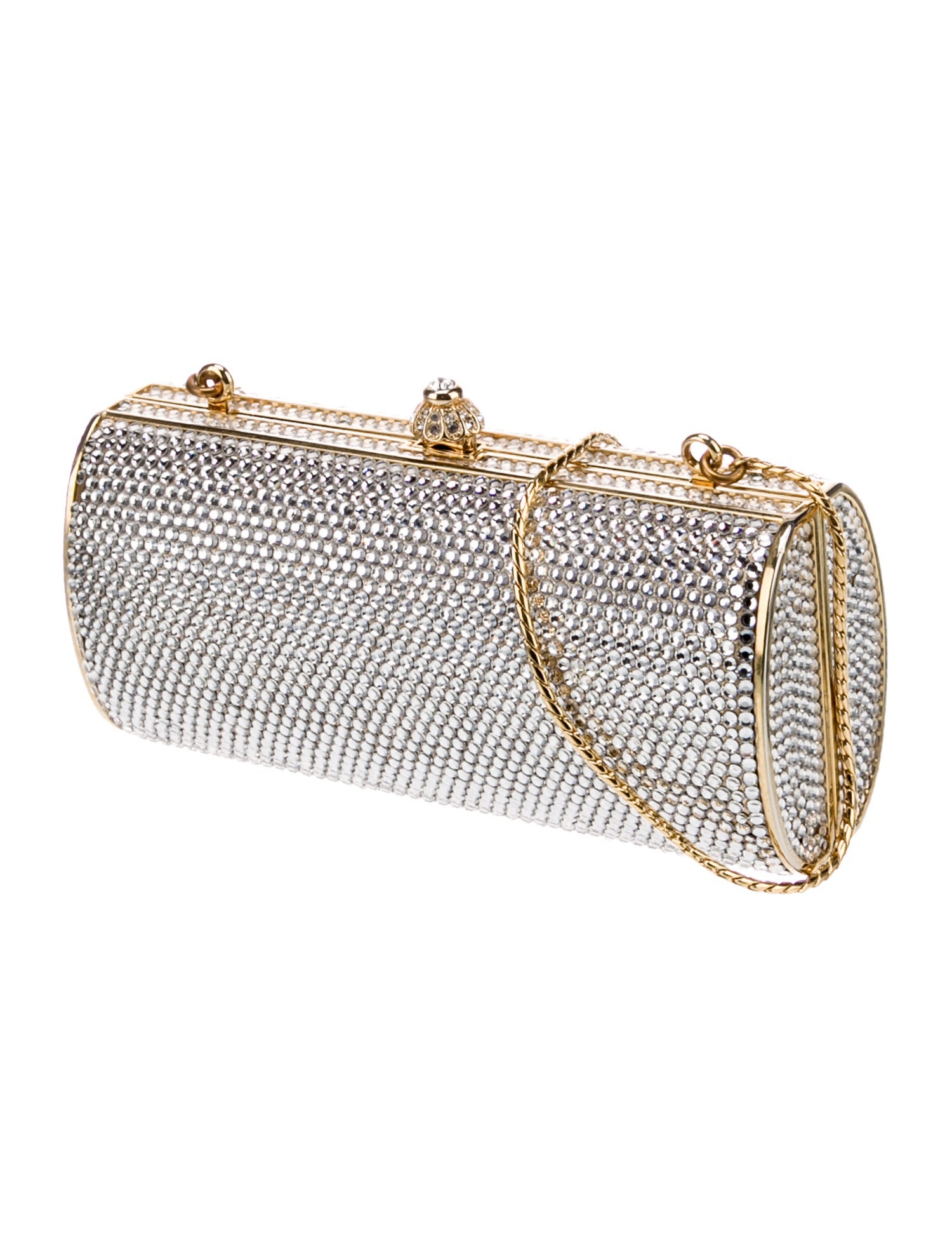 Judith Leiber Crystal Embellished Evening Bag - Silver Evening Bags ...