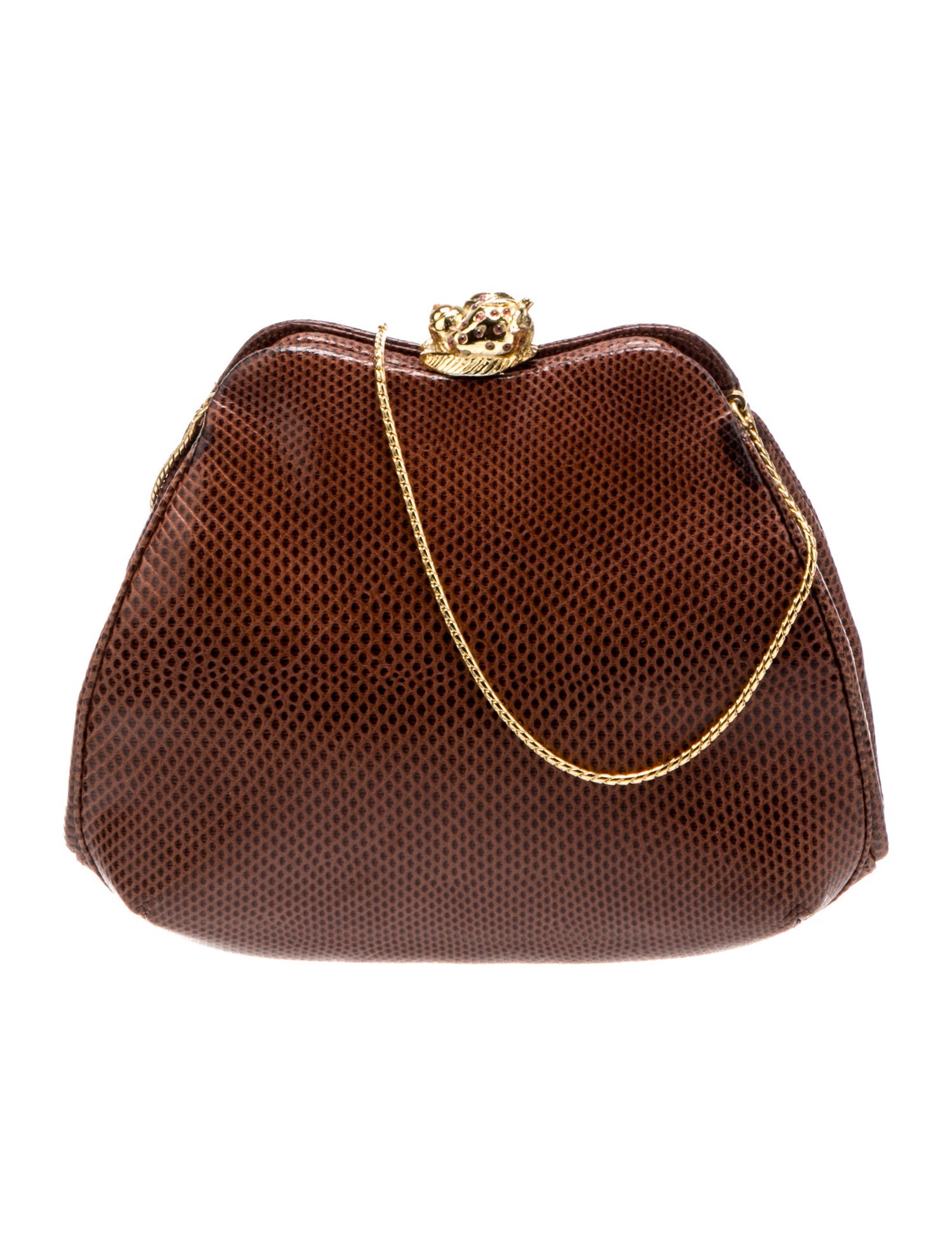 Judith Leiber Karung Evening Bag - Brown Clutches, Handbags - JUD68023 ...