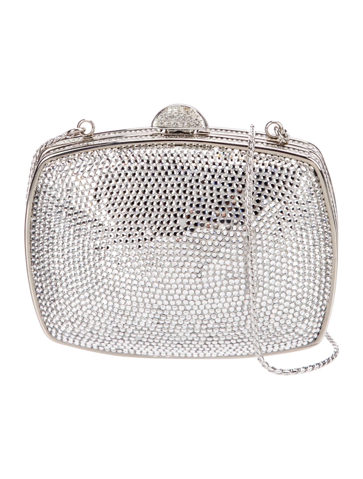 Judith Leiber Floral Embellished Evening Bag - White Evening Bags ...