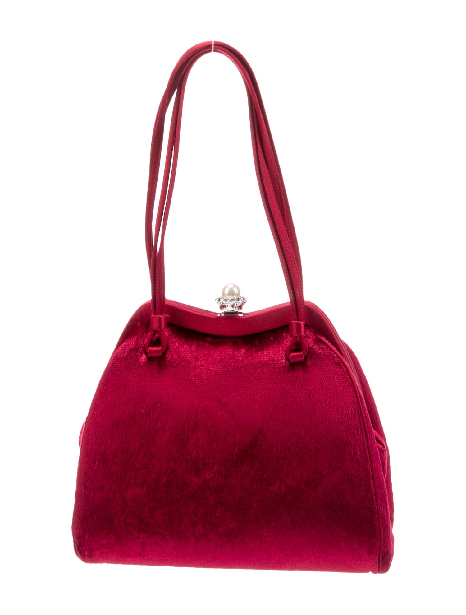 Judith Leiber Velvet Evening Bag - Red Evening Bags, Handbags ...