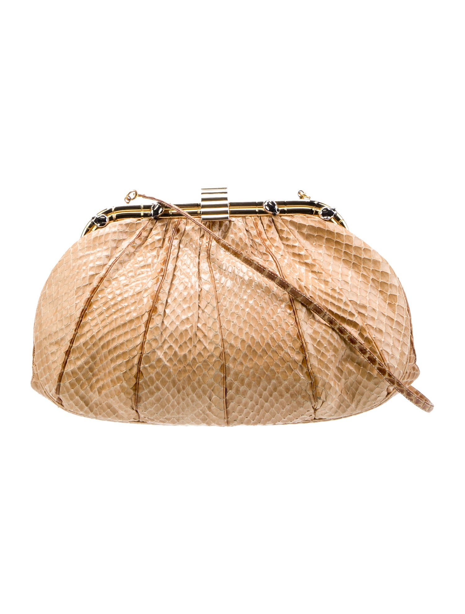 Judith Leiber Python Shoulder Bag Vintage - Gold Shoulder Bags ...