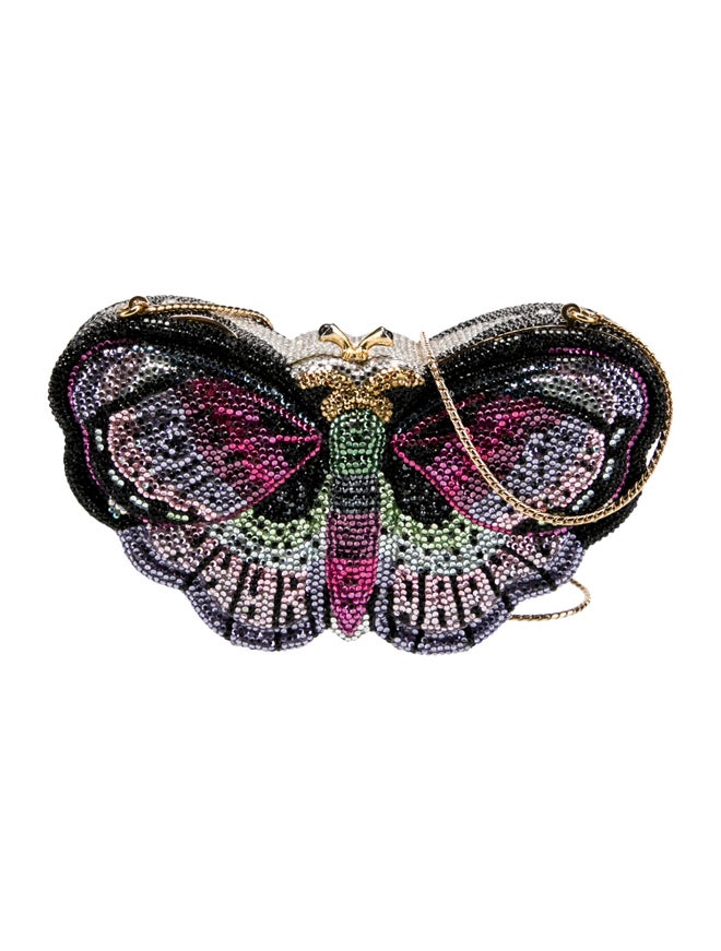 Judith Leiber Crystal Crystal Cat - Black Evening Bags, Handbags ...