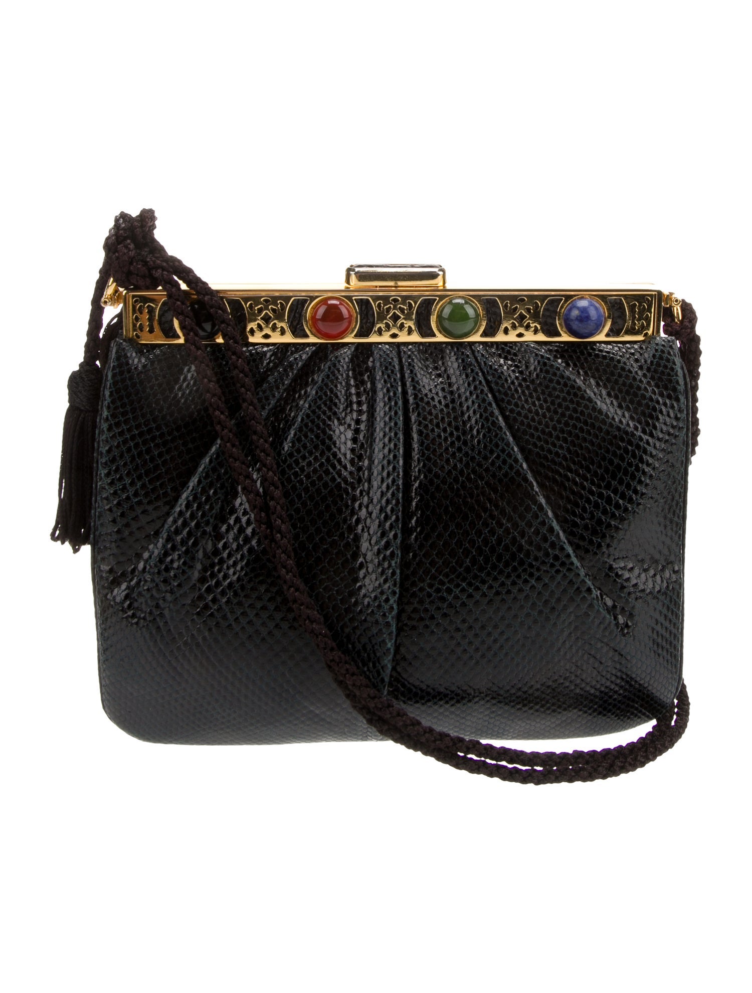 Judith Leiber Karung Evening Bag - Black Crossbody Bags, Handbags ...