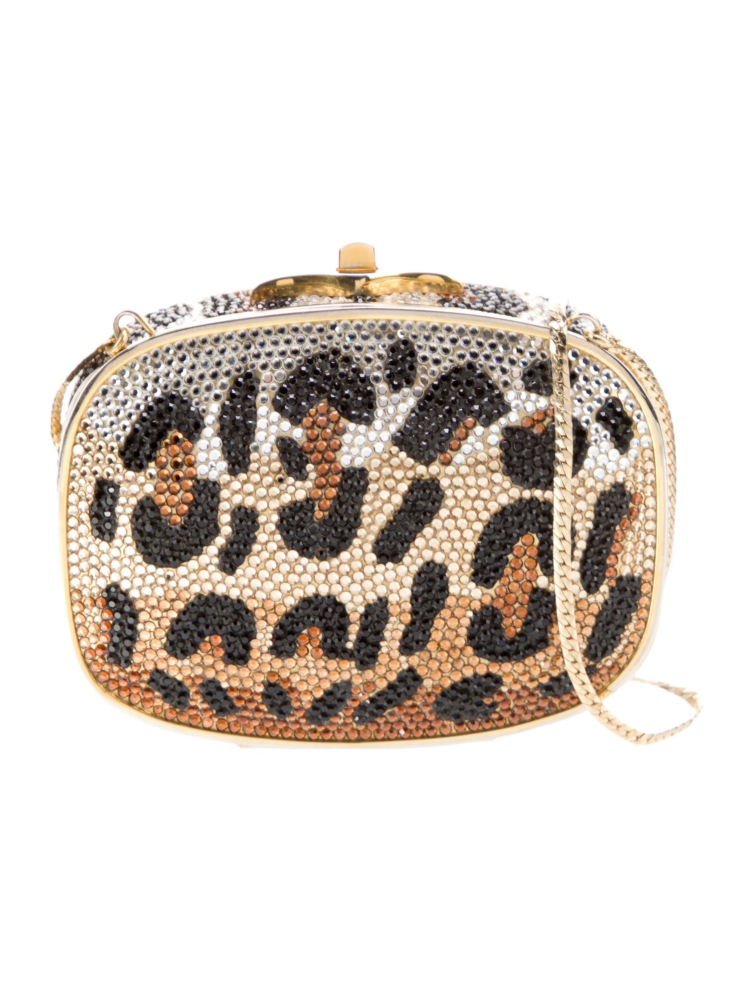 Judith Leiber Crystal Minaudière - Neutrals Crossbody Bags, Handbags - JUD70735 | The RealReal