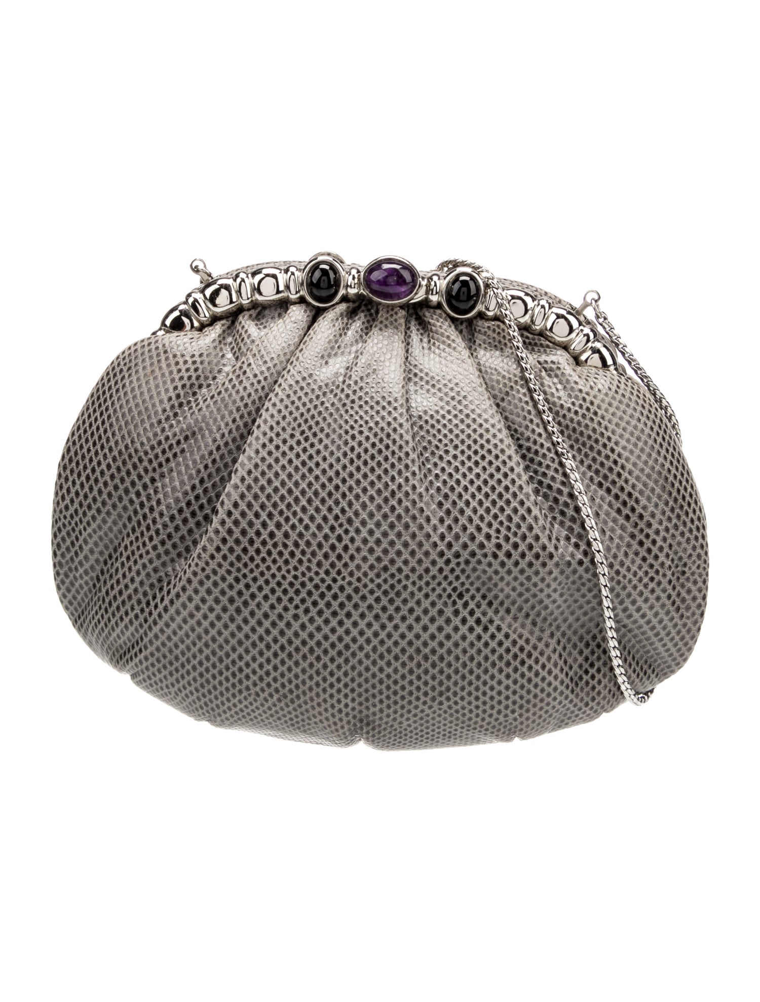 Judith Leiber Evening Bag - Grey Crossbody Bags, Handbags - JUD71202 ...