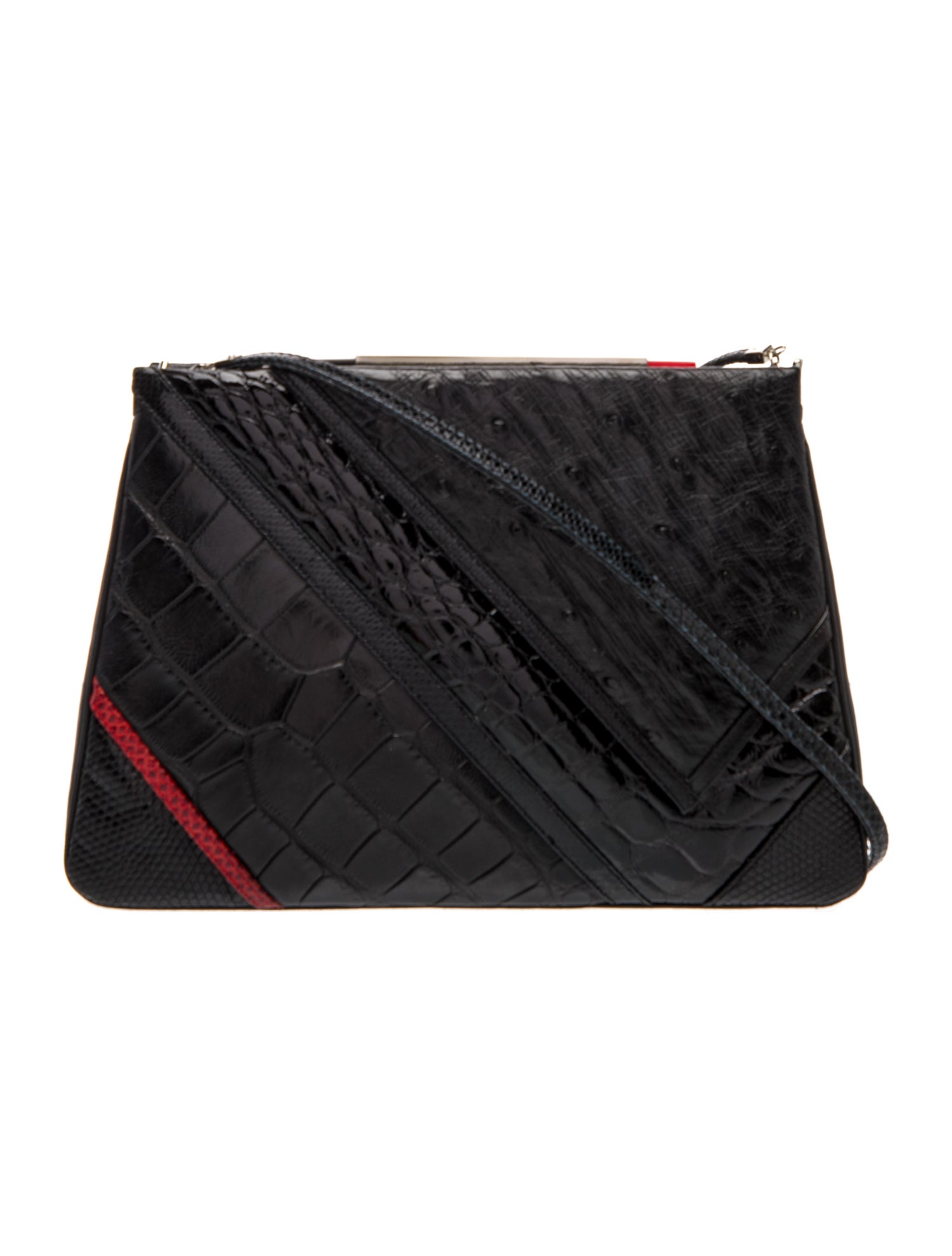 Judith Leiber Leather Shoulder Bag - Black Shoulder Bags, Handbags ...