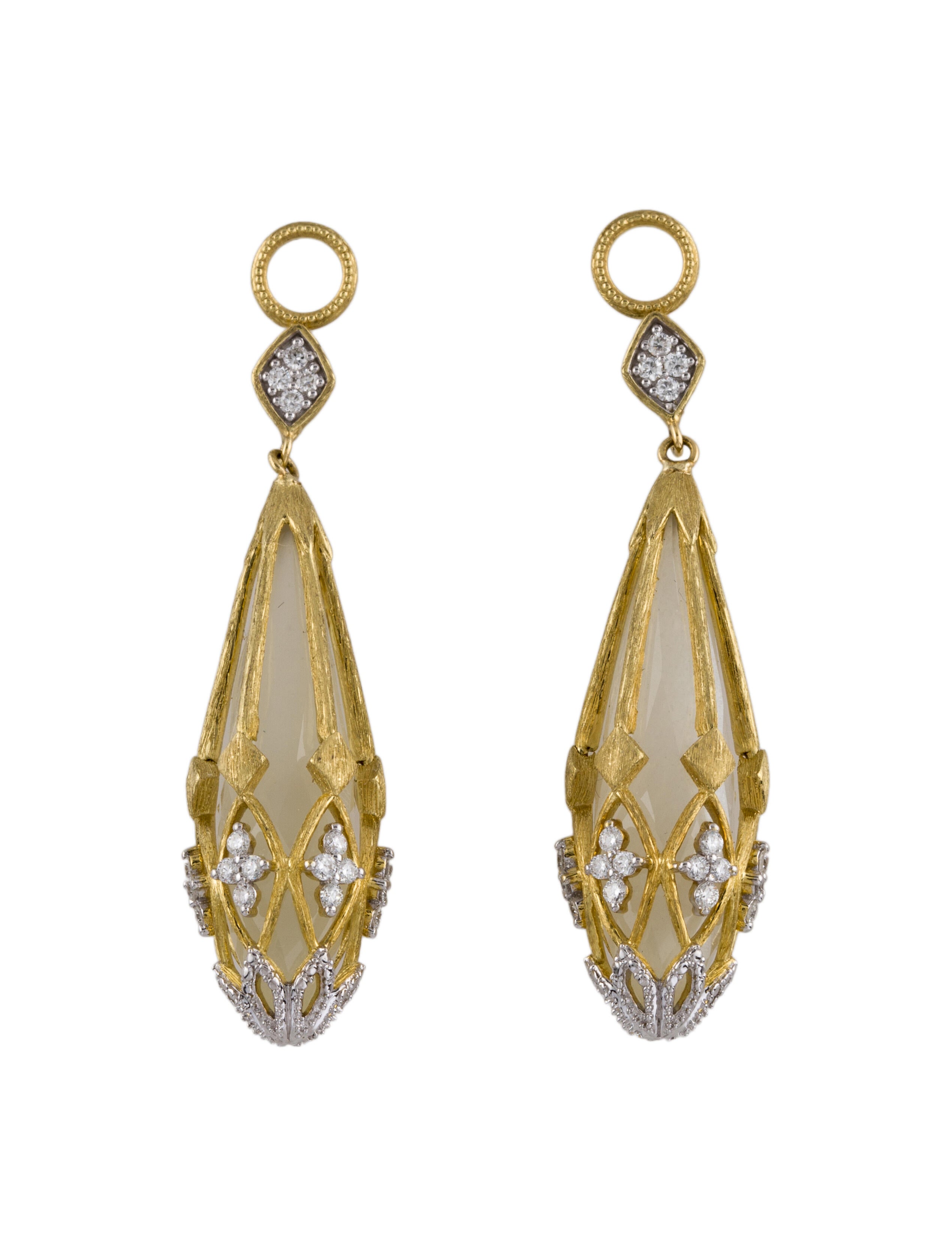 Jude Frances 18K Turquoise & Diamond Earring Charms - 18K Yellow Gold ...