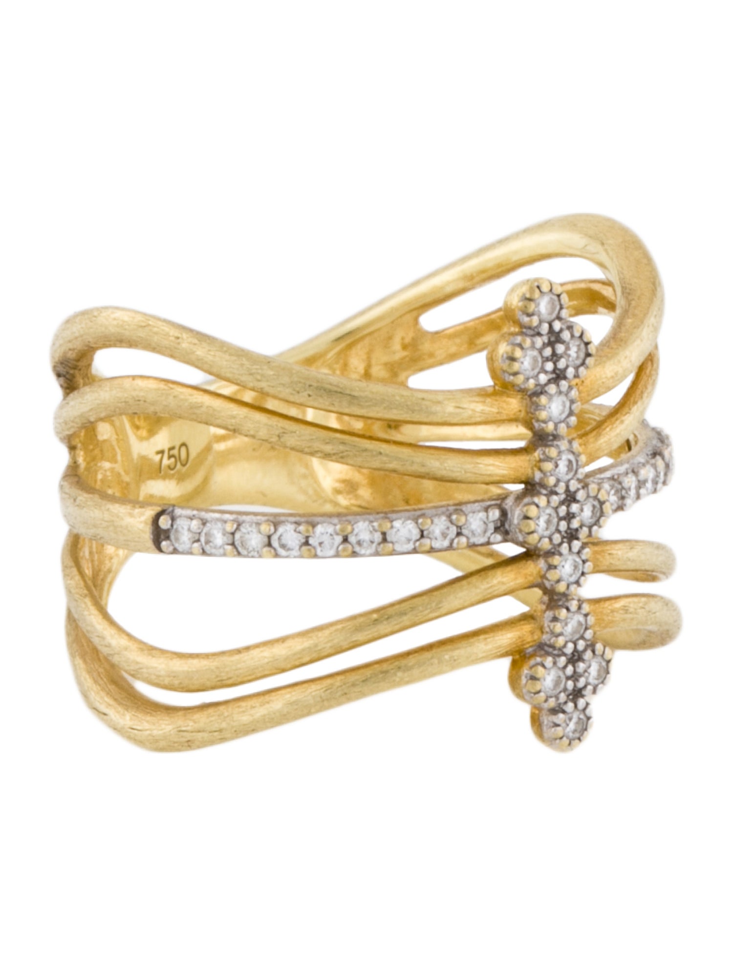Jude Frances 18K Diamond Cross Cocktail Ring - 18K Yellow Gold Cocktail ...