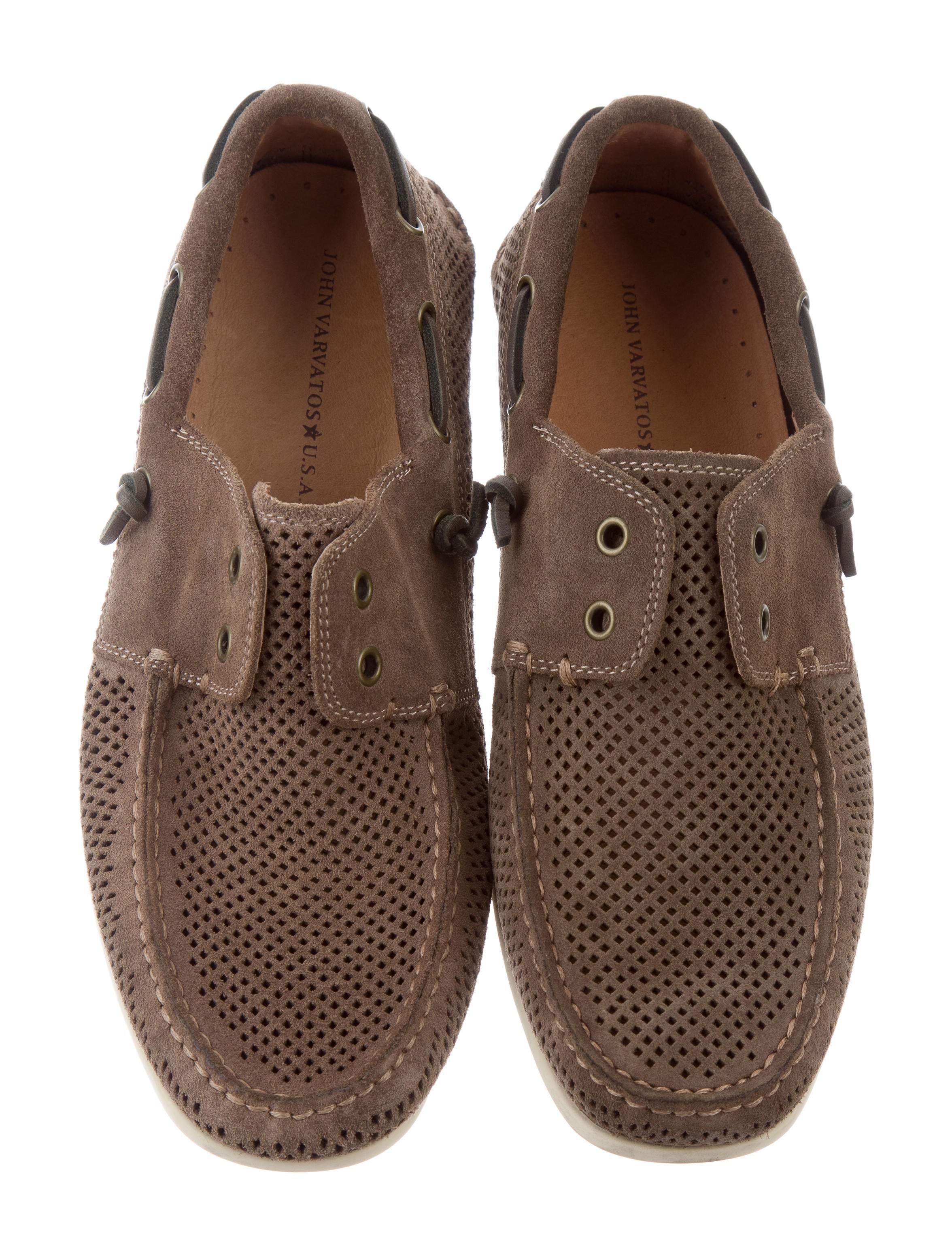 John Varvatos Perforated Boat Shoes - Shoes - JVA24318 | The RealReal