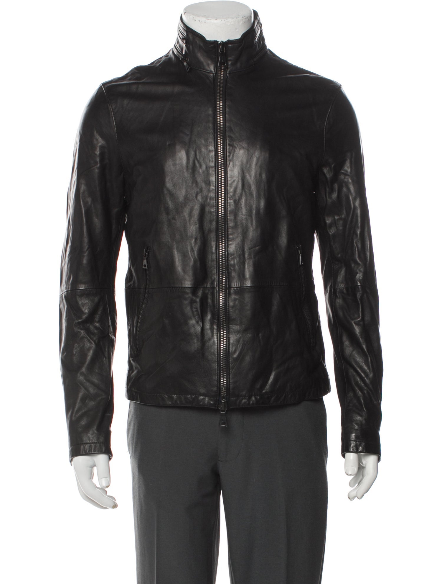 John Varvatos Lambskin Moto Jacket - Black Outerwear, Clothing ...