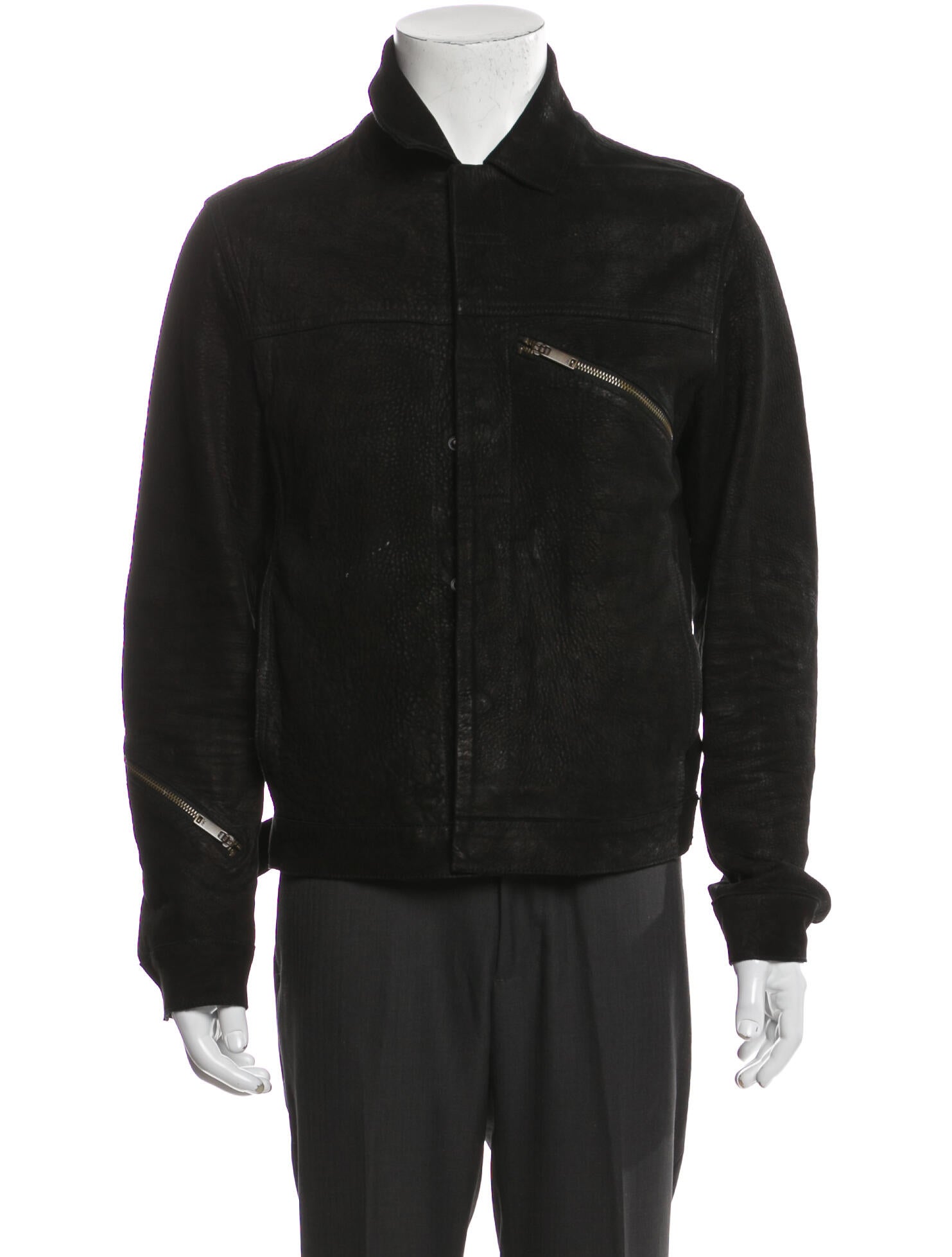 John Varvatos Leather Moto Jacket - Black Outerwear, Clothing ...