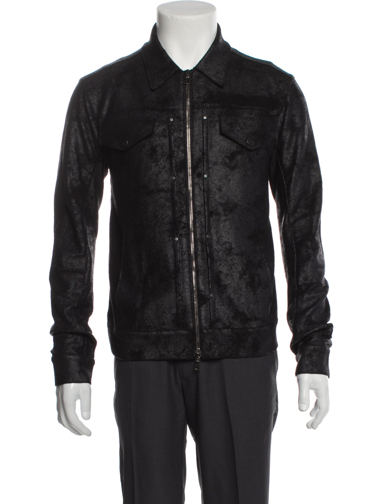John Varvatos Jacket - Black Outerwear, Clothing - JVA58245 | The RealReal
