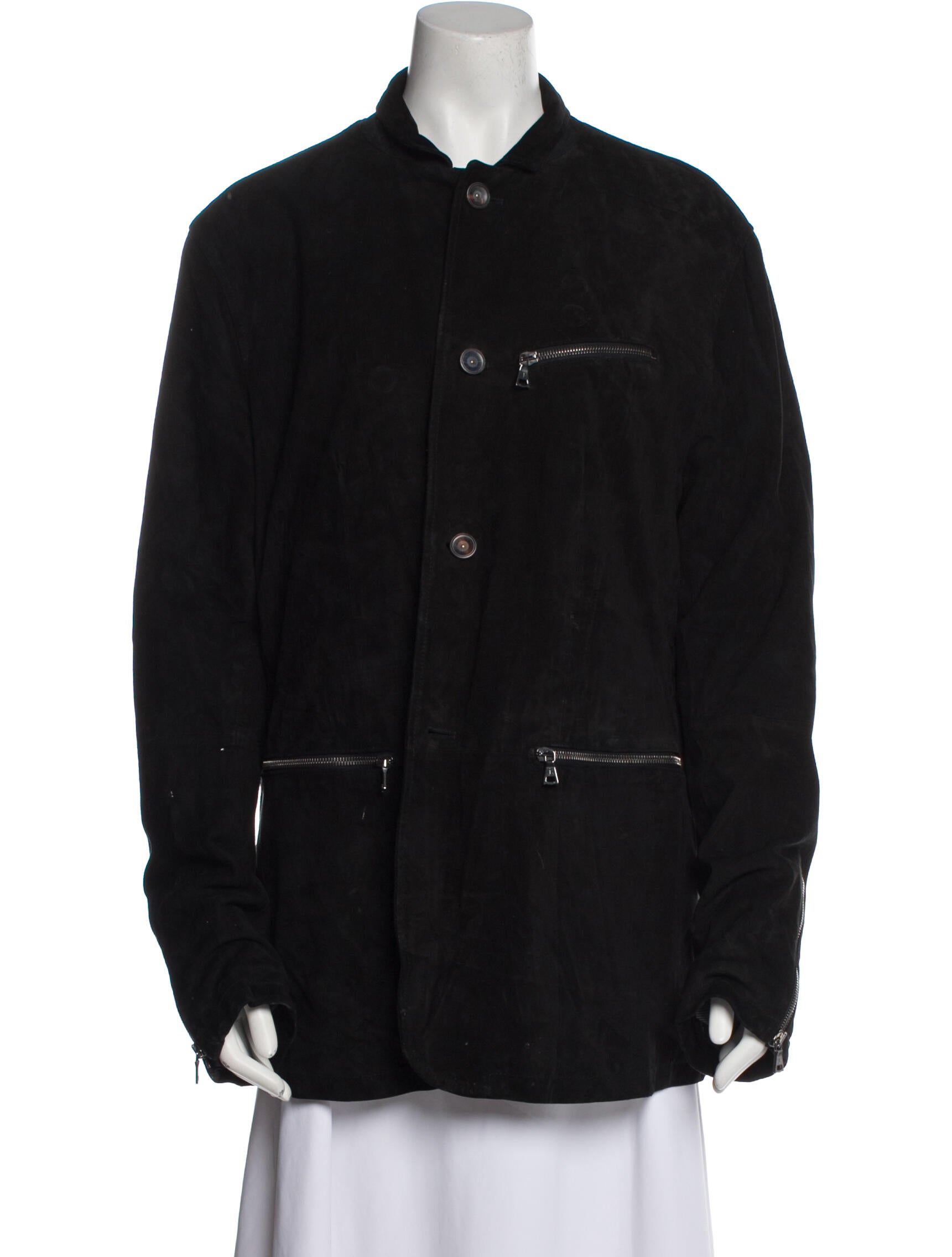 John Varvatos Suede Evening Jacket - Black Jackets, Clothing - JVA58487 ...