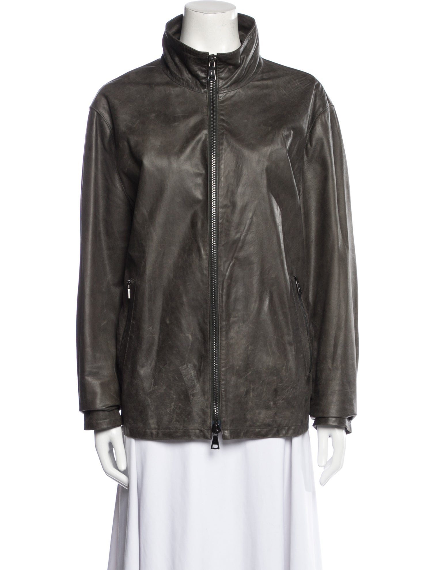 John Varvatos Leather Jacket - Brown Jackets, Clothing - JVA61692 | The ...