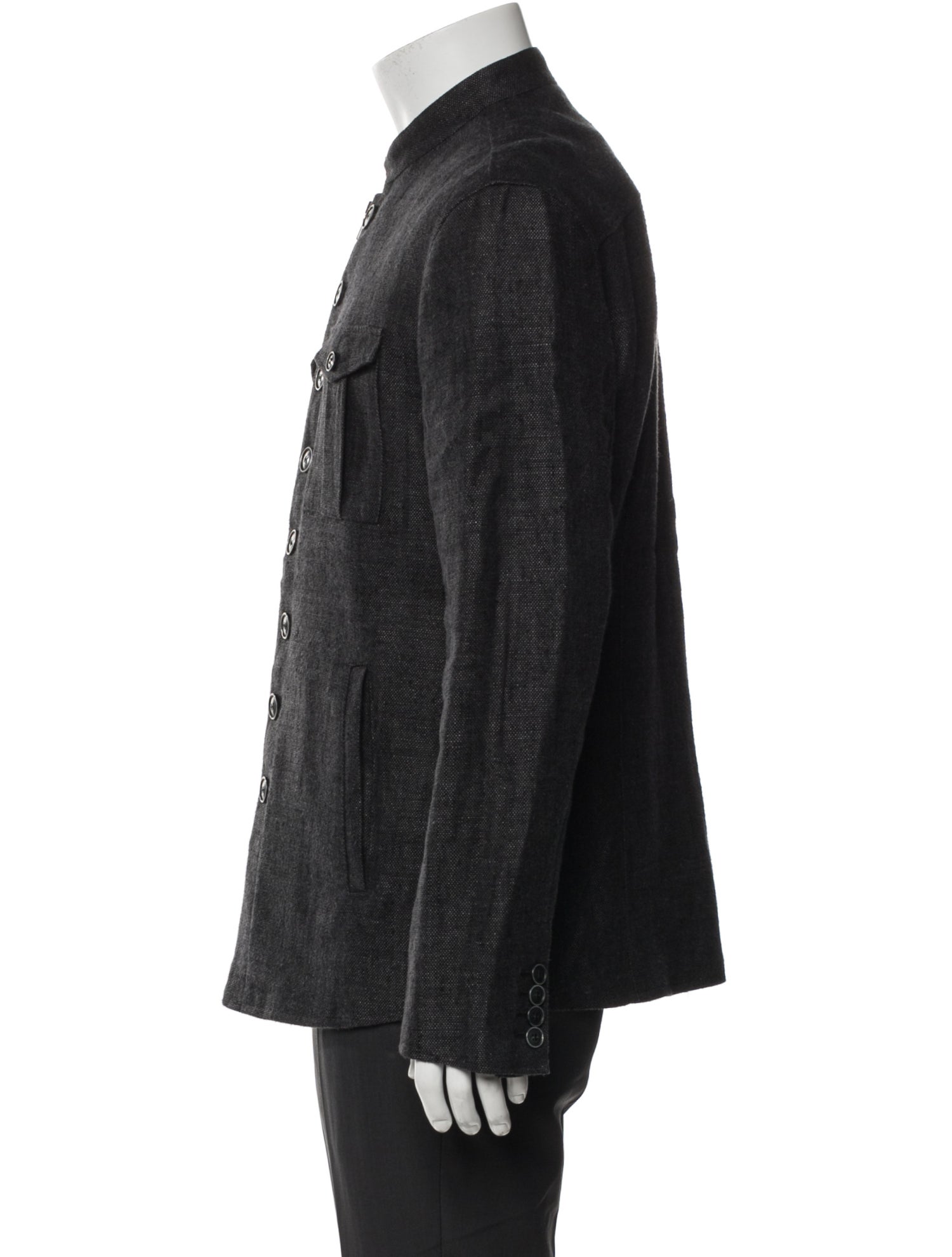 John Varvatos Linen Utility Jacket - Grey Outerwear, Clothing ...