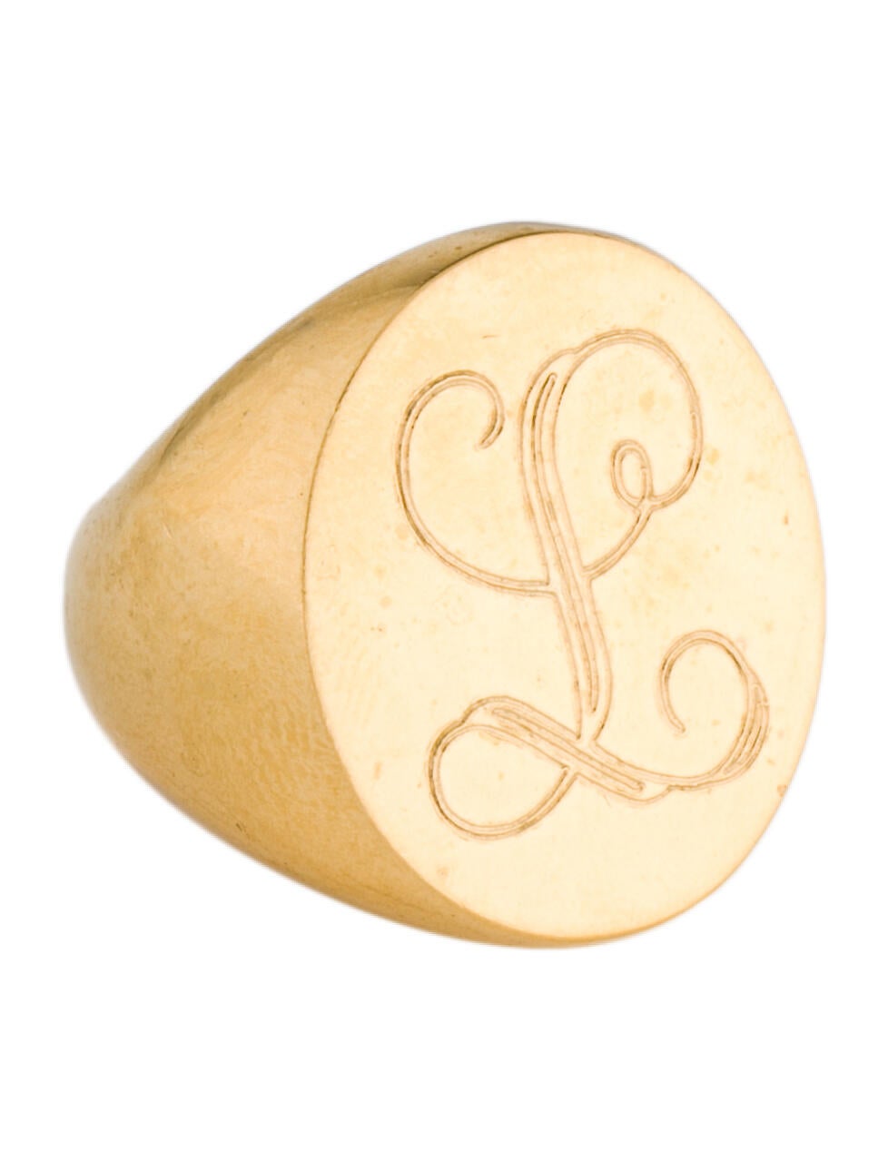 Jennifer Zeuner Orly Engraved Swirly Initial "L" Signet Ring - Sterling ...