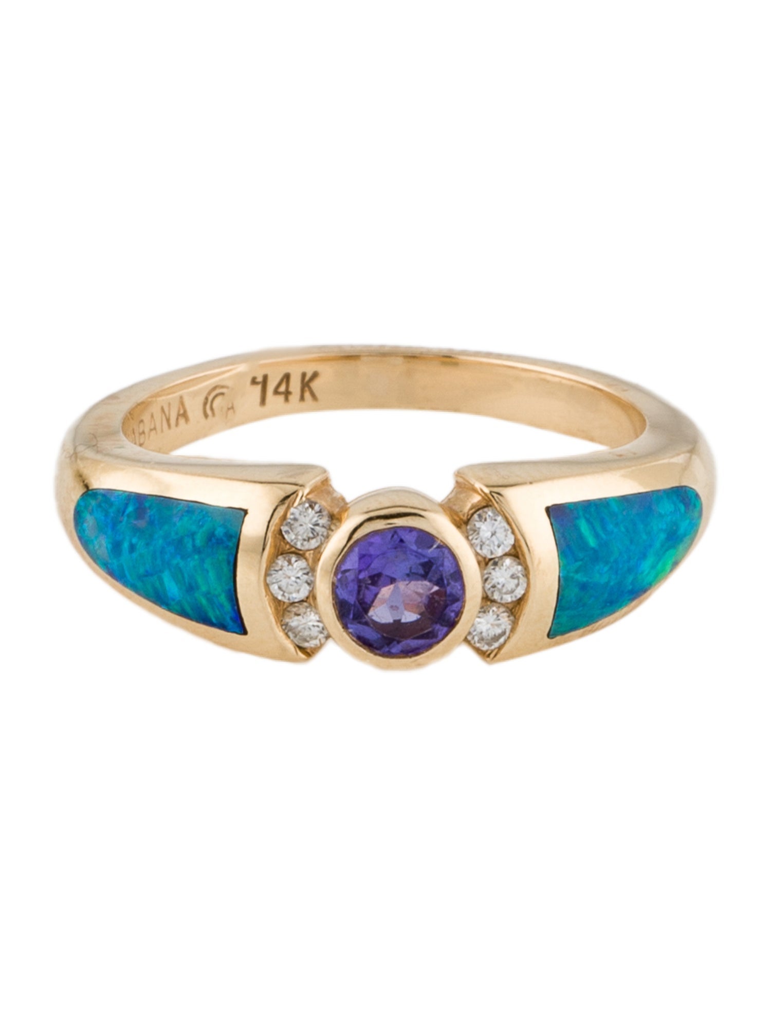Kabana 14K Tanzanite, Opal & Diamond Ring - 14K Yellow Gold Band, Rings - KAANB20351 | The RealReal