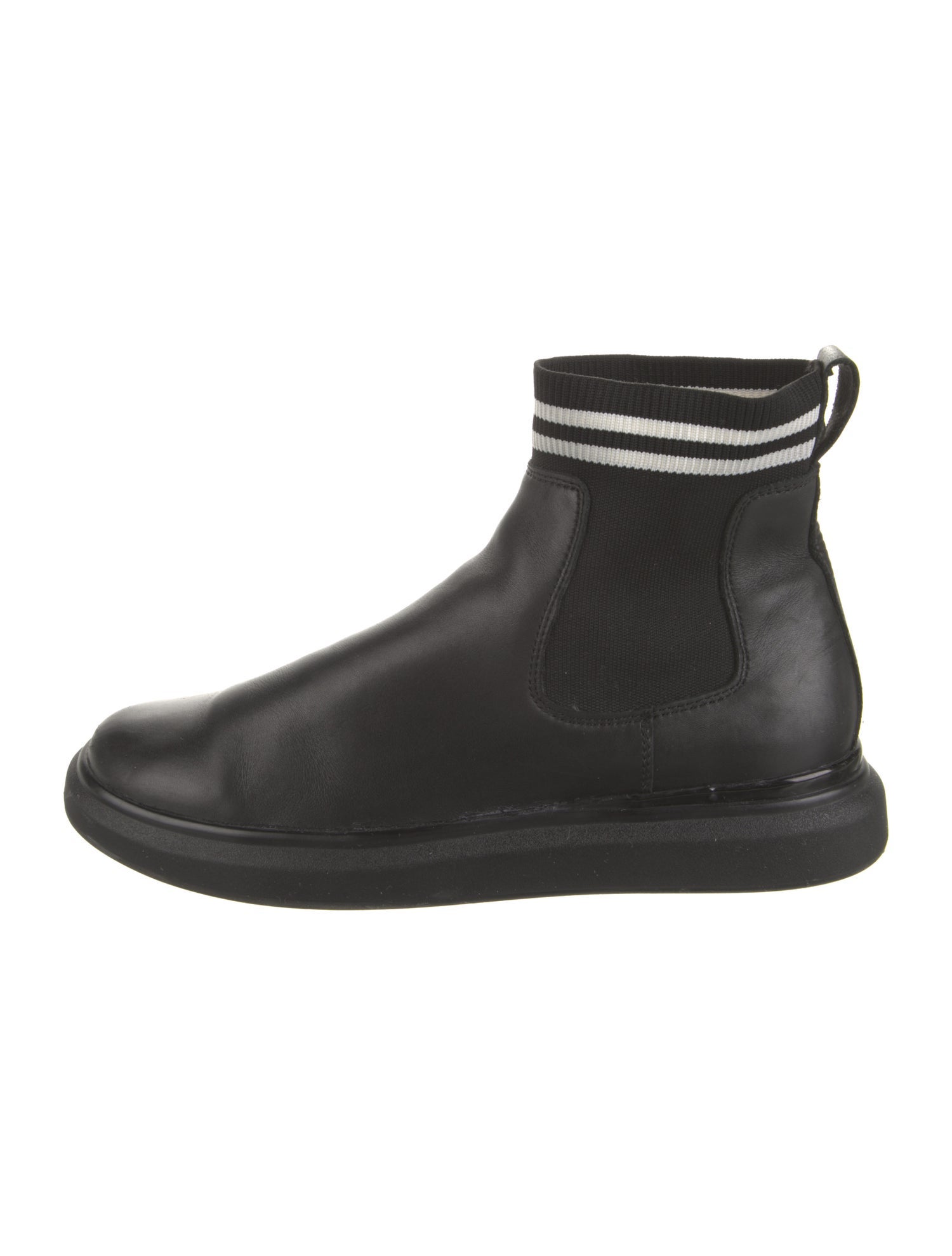 Karl Lagerfeld Leather Striped Sock Sneakers - Black Sneakers, Shoes ...