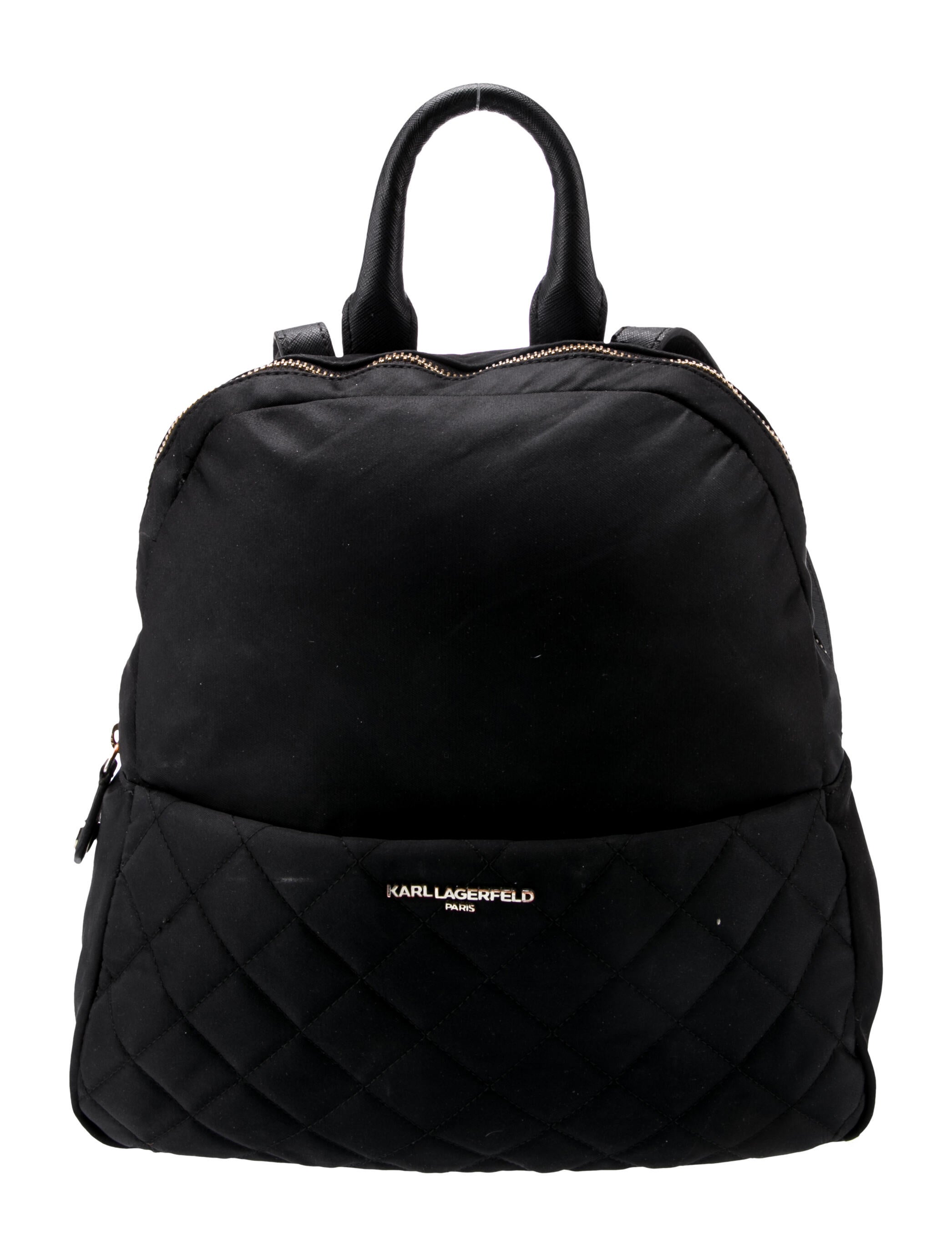 Karl Lagerfeld Nylon Backpack - Black Backpacks, Handbags - KAL39016 ...