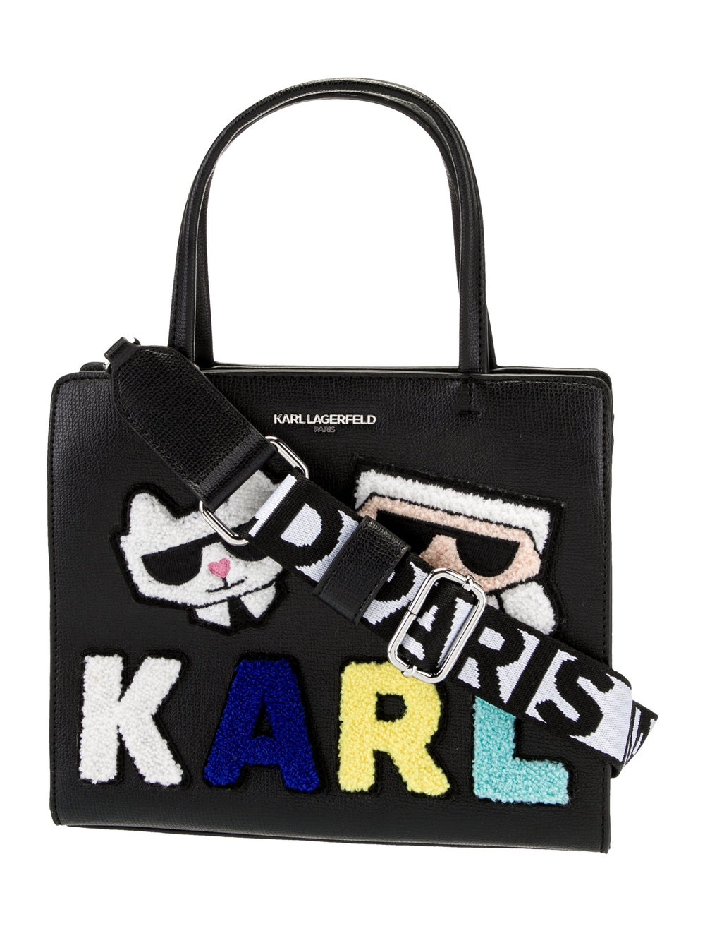 Karl Lagerfeld Leather Handle Bag - Black Handle Bags, Handbags ...