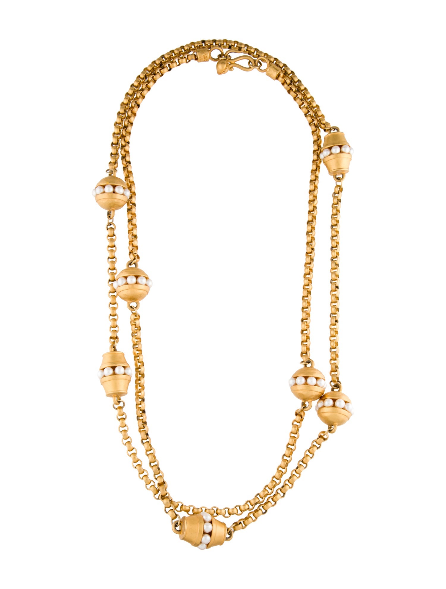 Lulu Frost Daisy Station Chain-Link Necklace - Gold-Tone Metal Chain ...