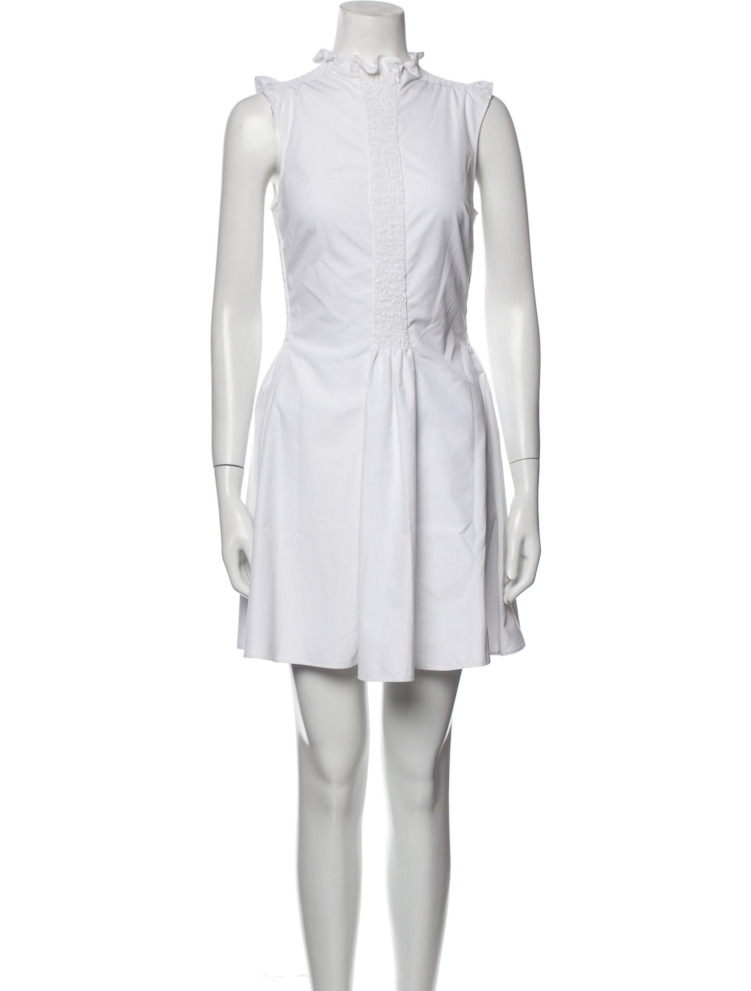 Kenzo Mock Neck Mini Dress - White Dresses, Clothing - KEN53585 | The ...