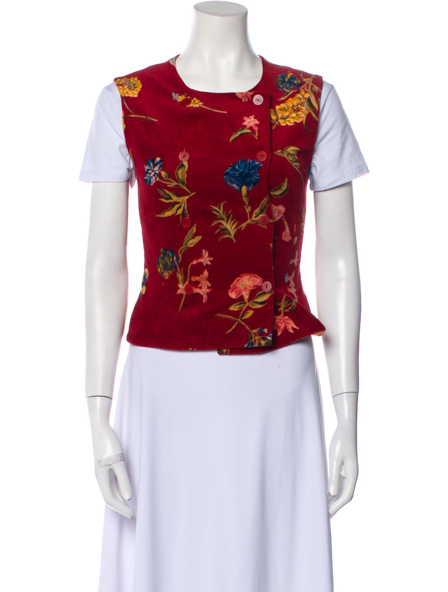Kenzo Vintage 1990's Vest - Red Jackets, Clothing - KEN59627 | The RealReal