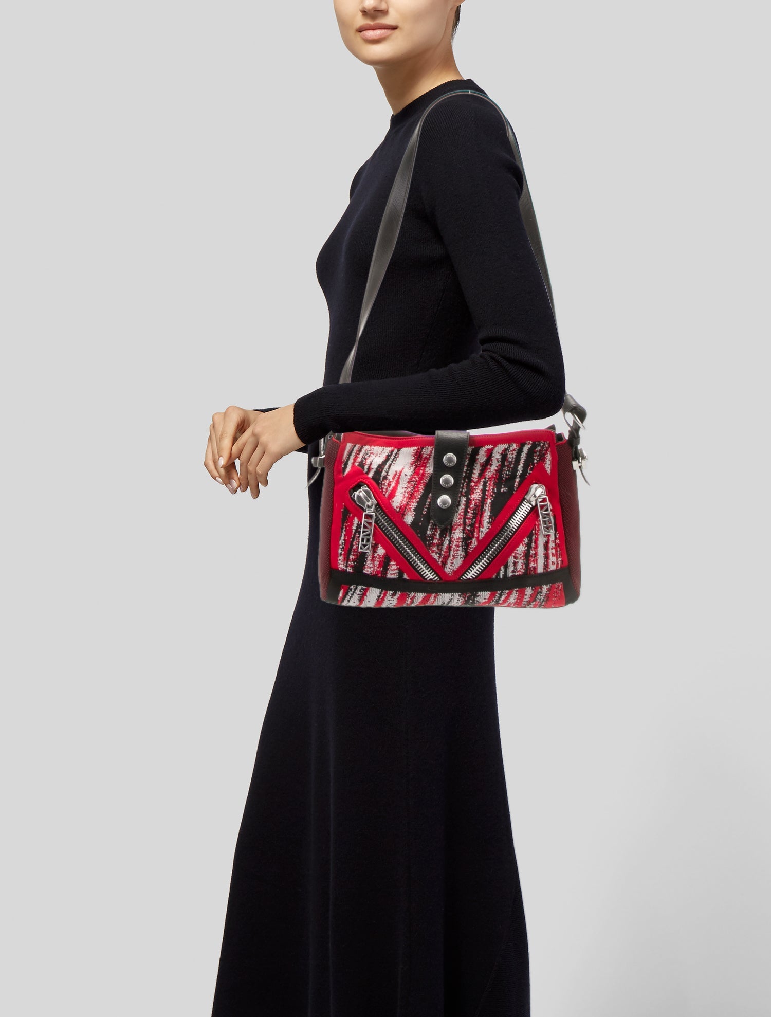 Kenzo Leather Trim Nylon Crossbody Bag - Red Crossbody Bags, Handbags ...