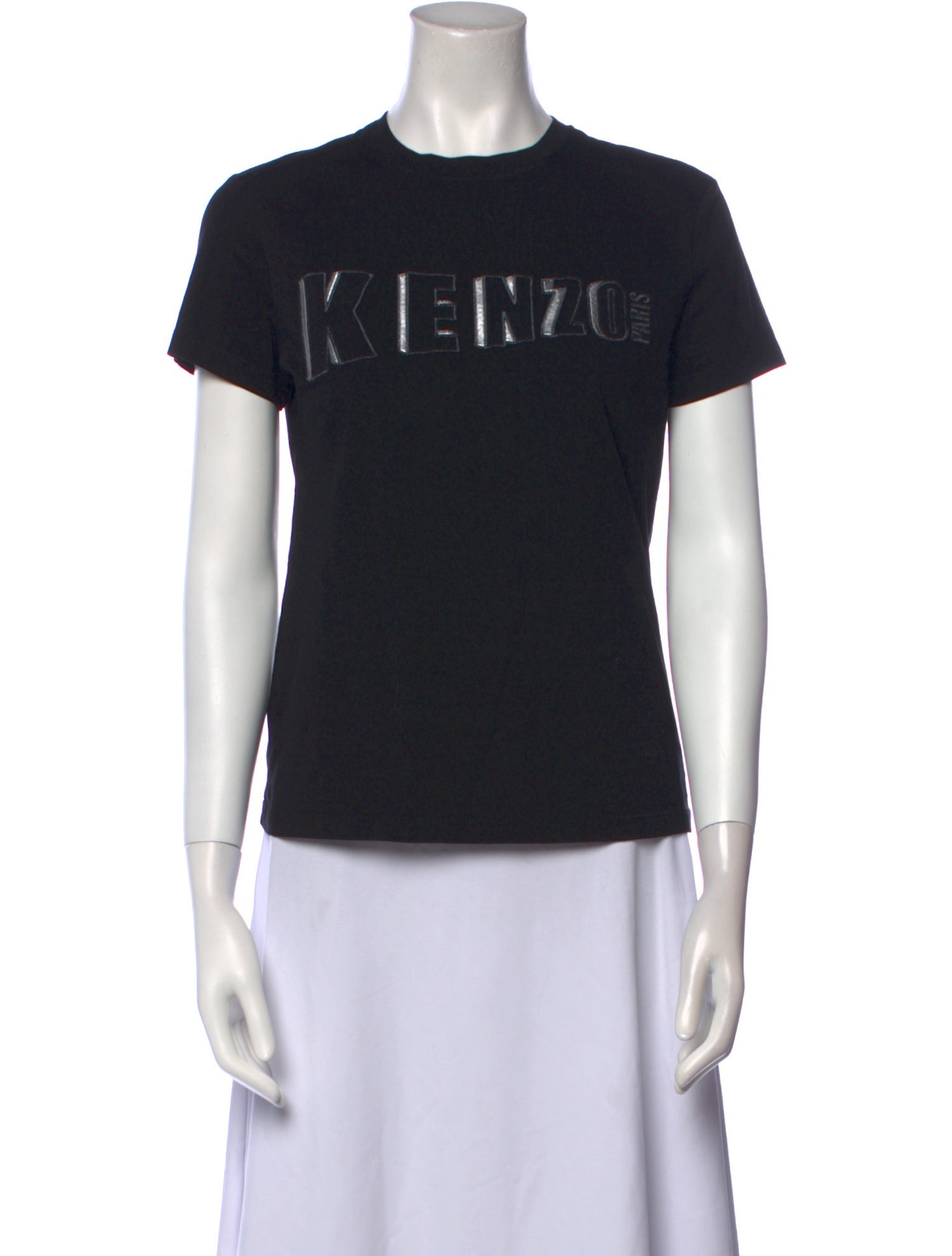 Kenzo Graphic Print Crew Neck T-Shirt - Black Tops, Clothing - KEN65799 ...