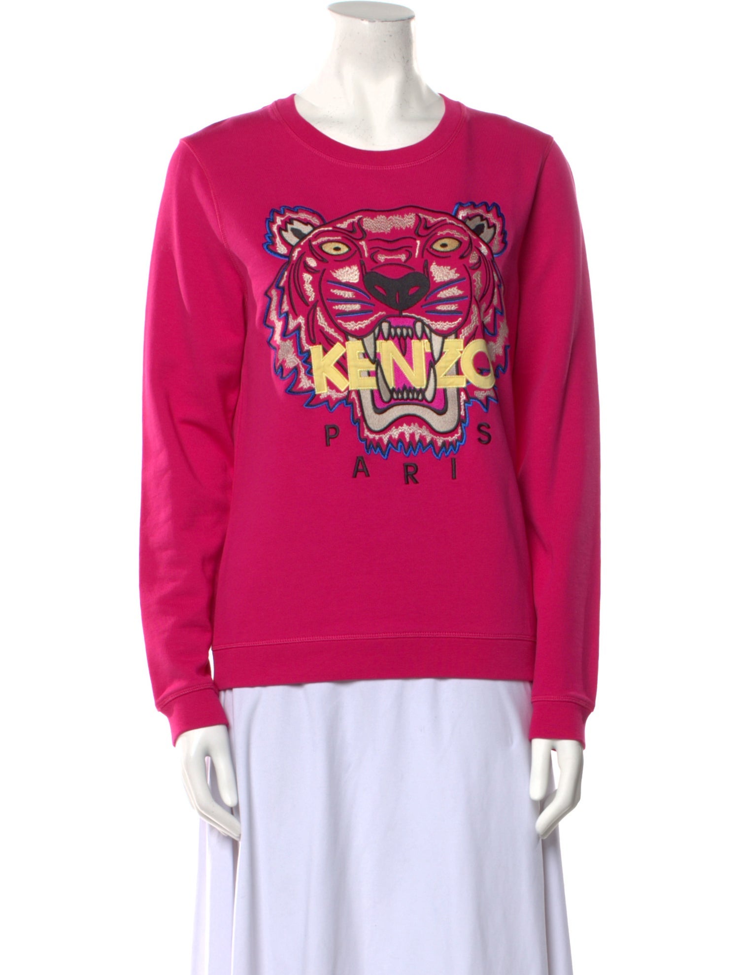 Kenzo Graphic Print Crew Neck Sweatshirt - Pink Tops, Clothing ...