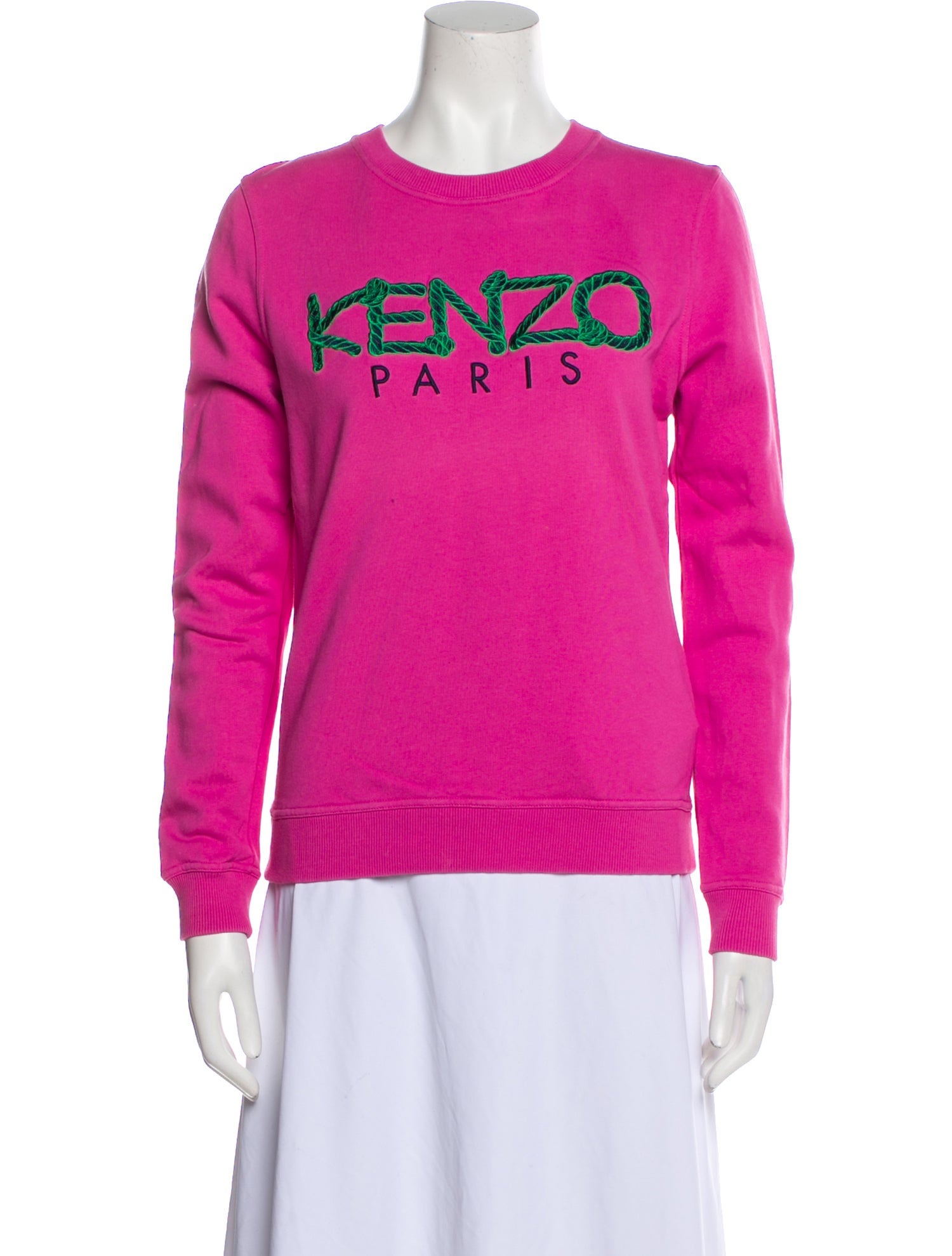 Kenzo Graphic Print Crew Neck Sweatshirt - Pink Tops, Clothing ...