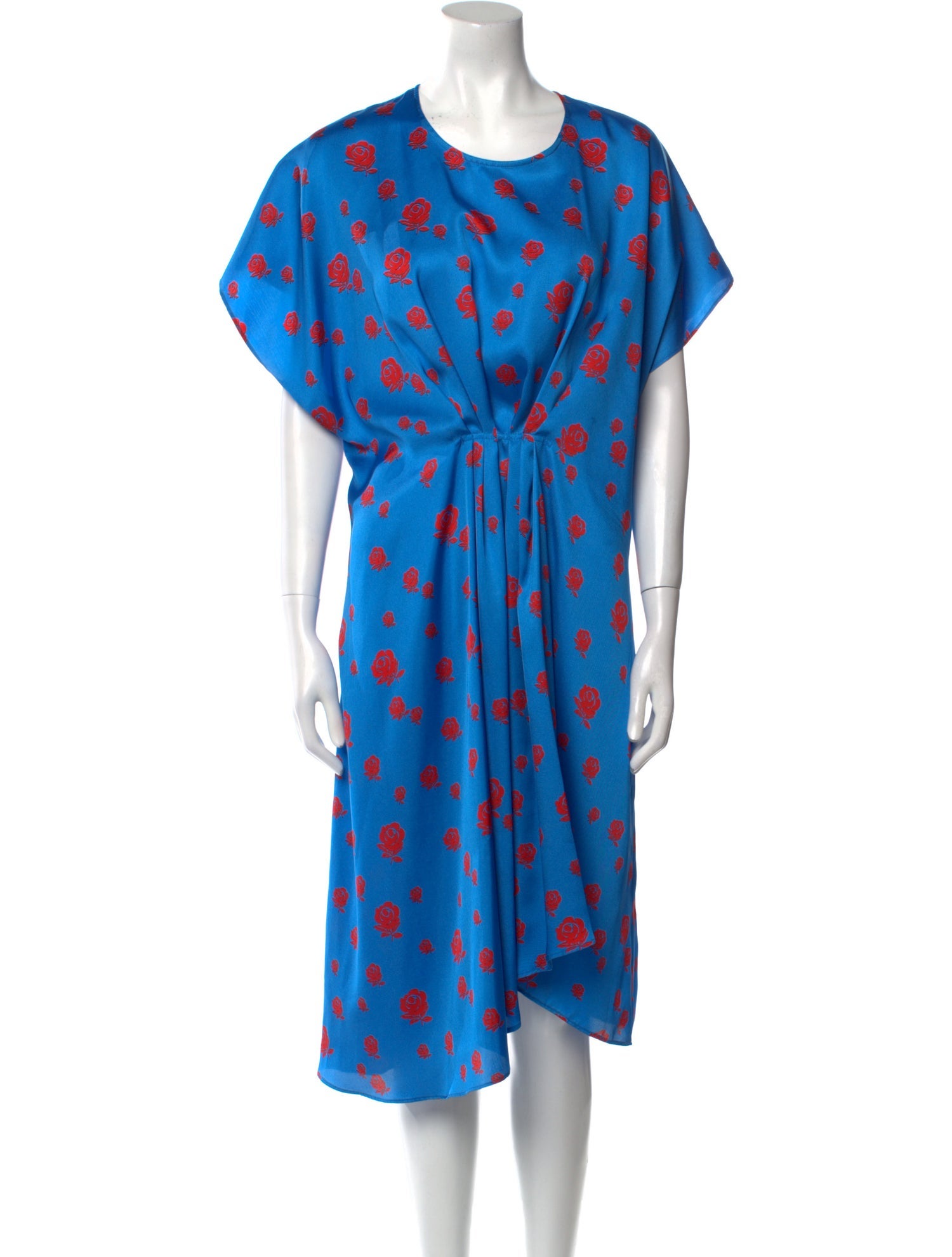 Kenzo Polka Dot Print Midi Length Dress w/ Tags - Blue Dresses ...