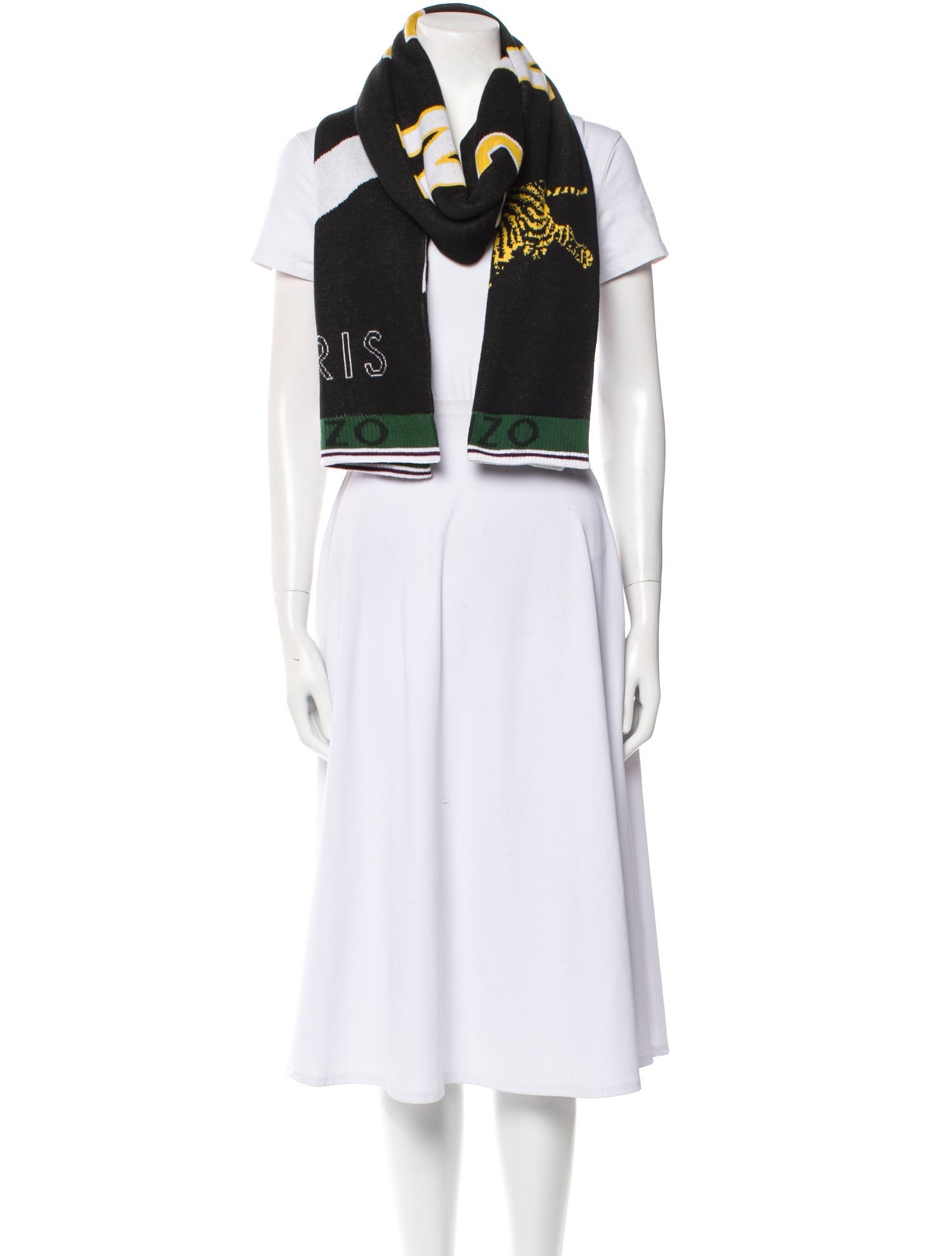 Kenzo Printed Scarf - Black Scarves and Shawls, Accessories - KEN69437 ...