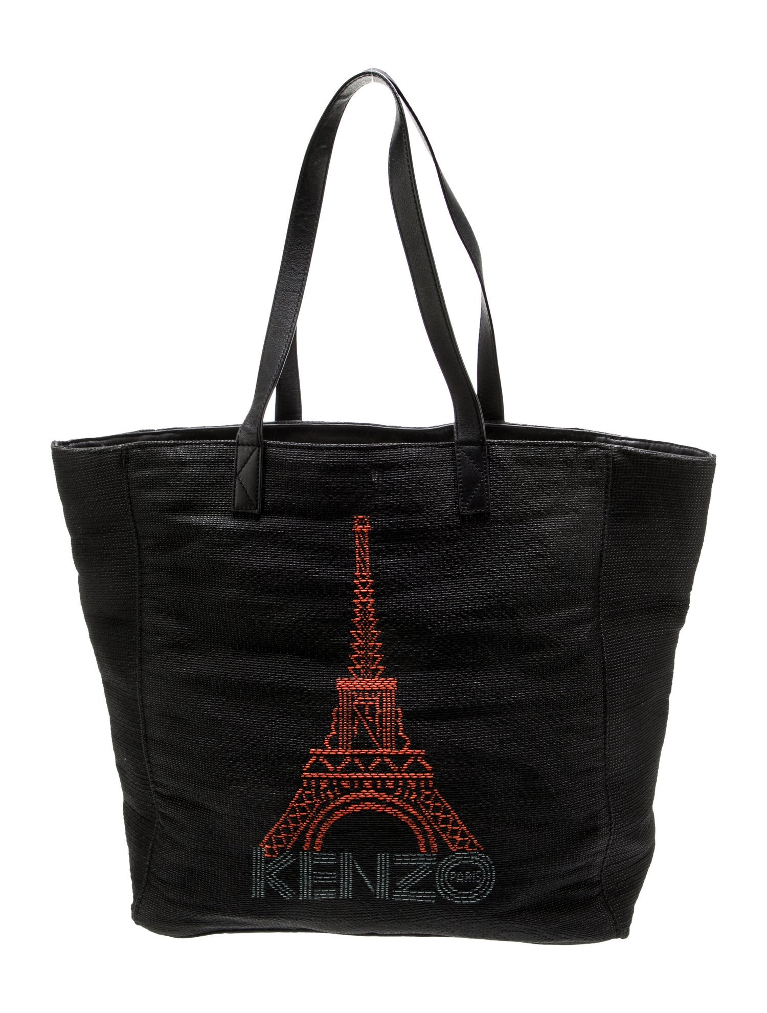 Kenzo Raffia Tote Bag - Black Totes, Handbags - KEN70009 | The RealReal
