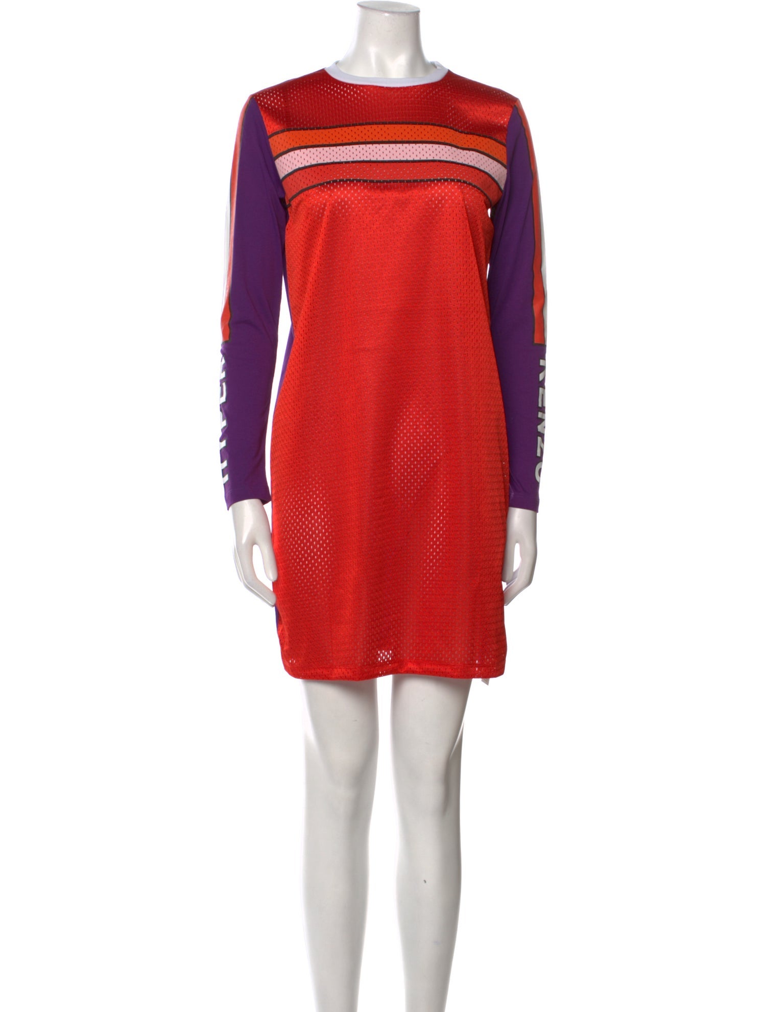 Kenzo Colorblock Pattern Mini Dress w/ Tags - Purple Dresses, Clothing ...