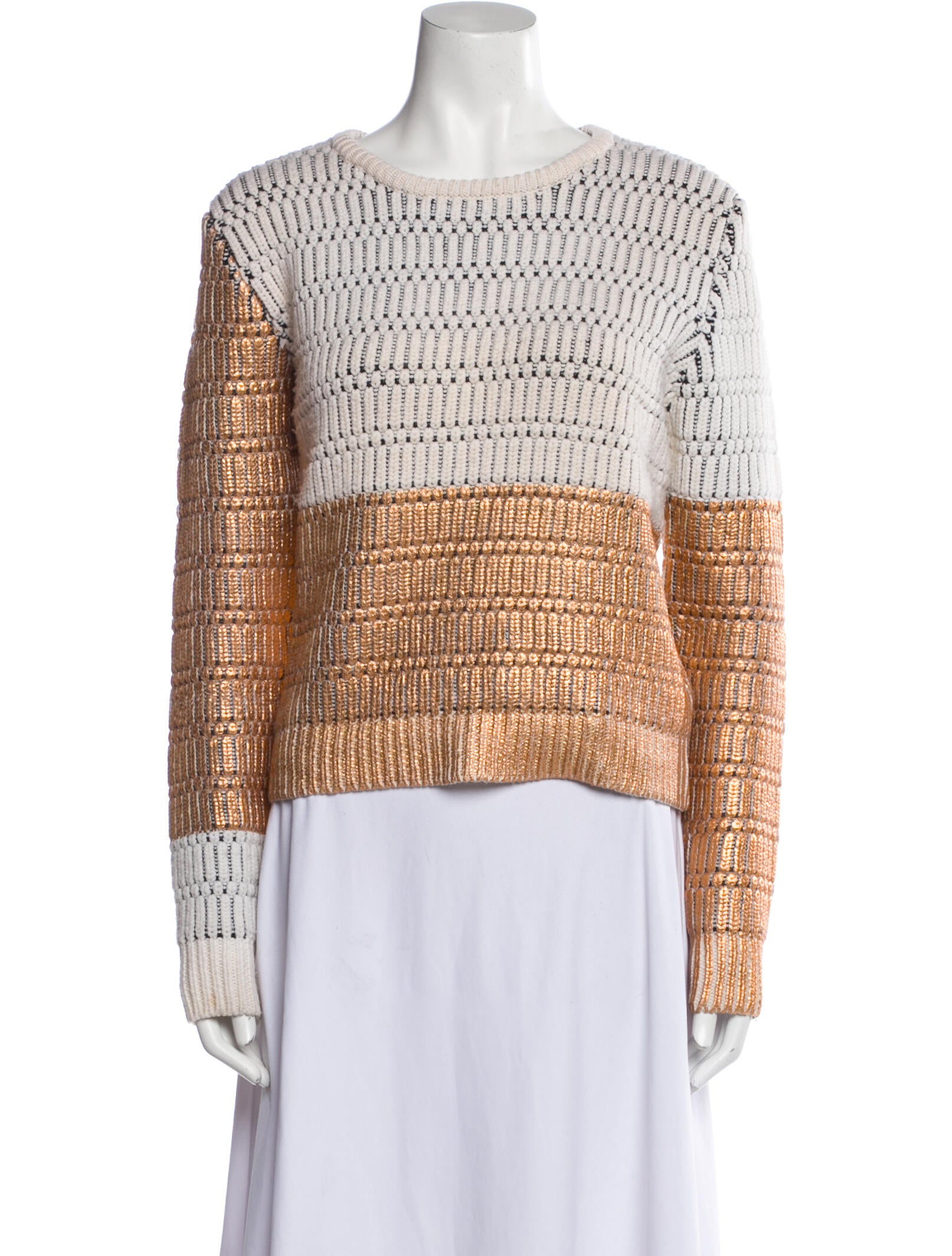 Kenzo Wool Colorblock Pattern Sweater - Metallic Knitwear, Clothing ...
