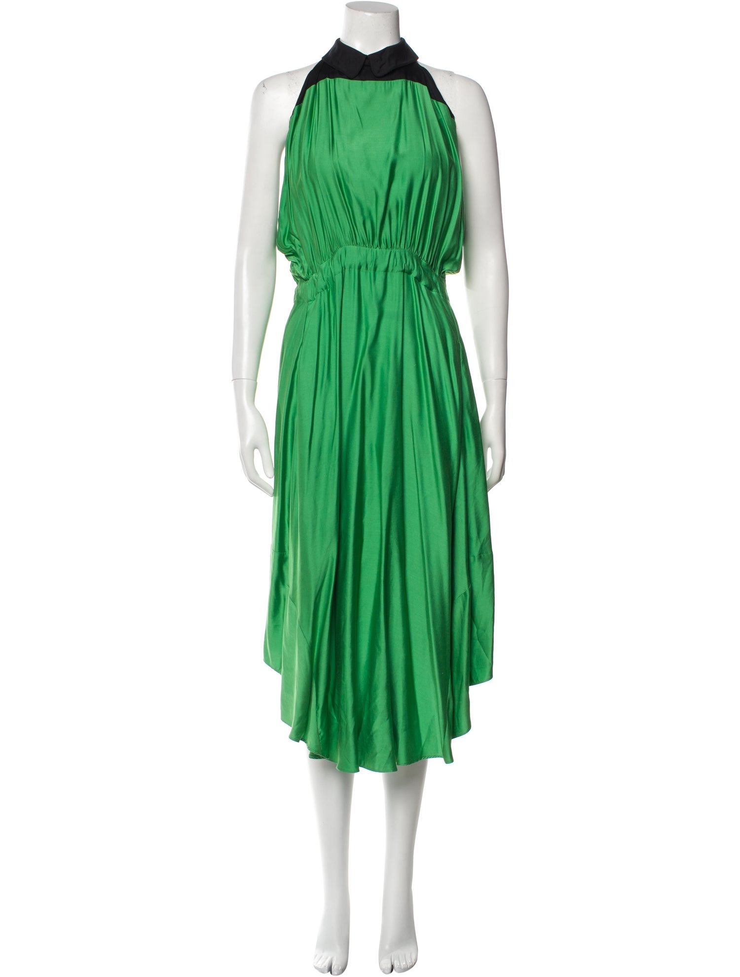 Kenzo Halterneck Midi Length Dress - Green Dresses, Clothing - KEN74878 ...